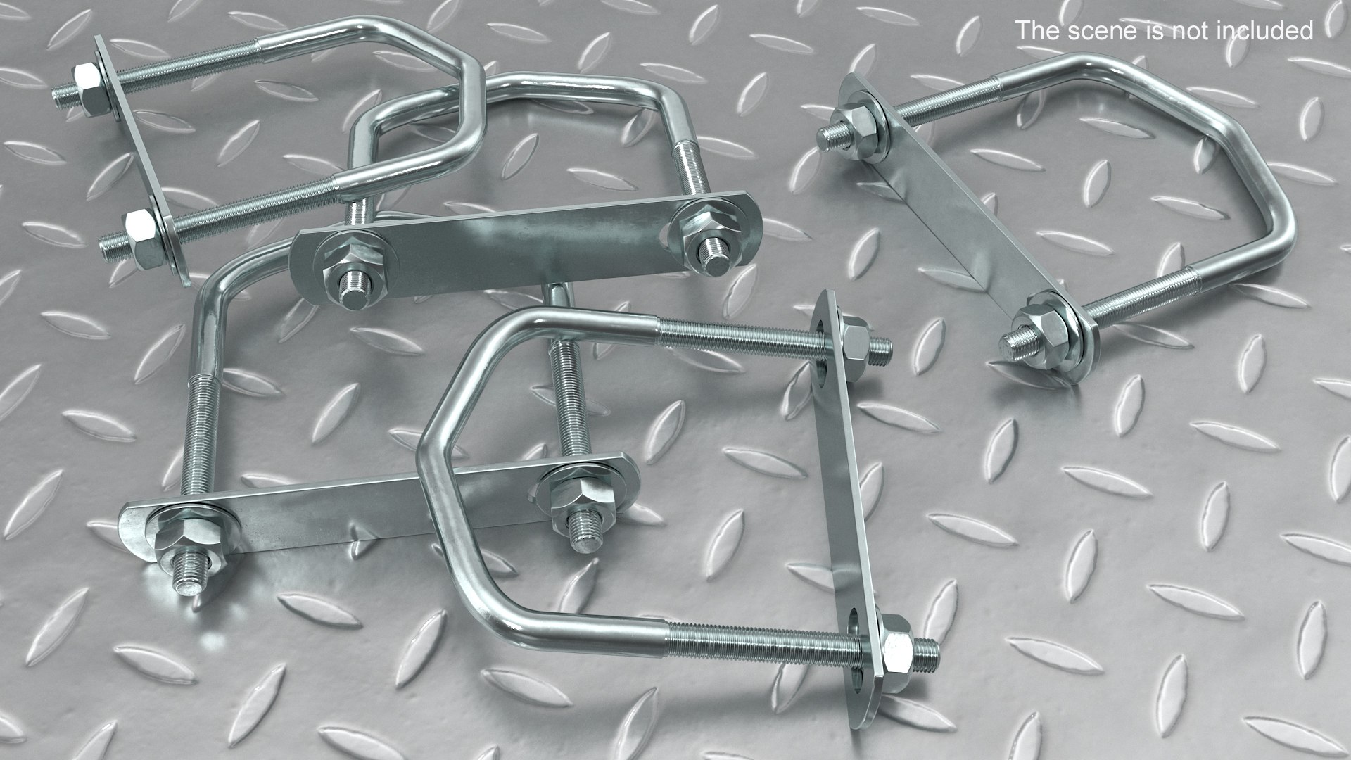 3D model U Bolt Bracket Triangular Steel - TurboSquid 1959469