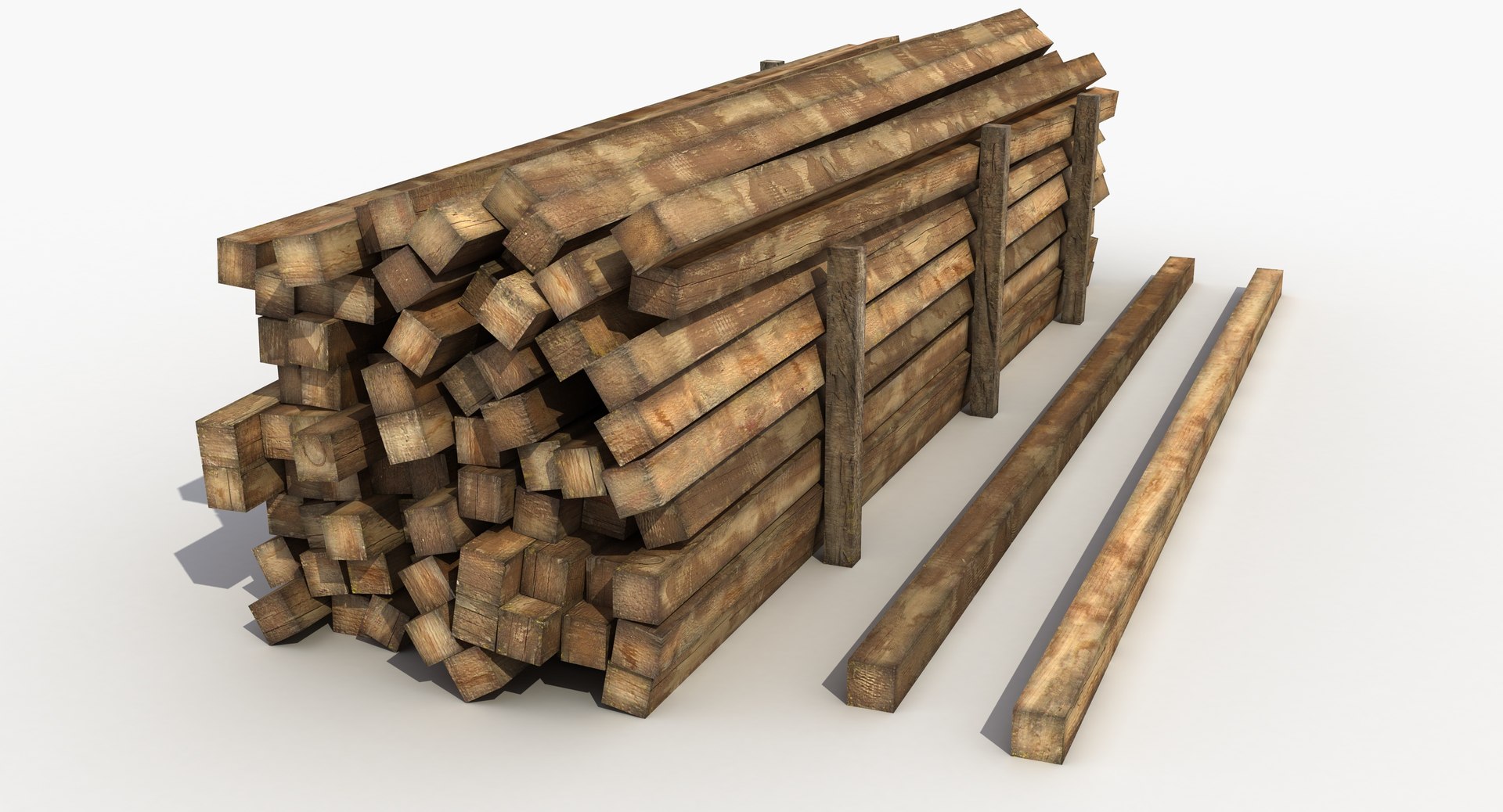 3d Model Wooden Wood Beam