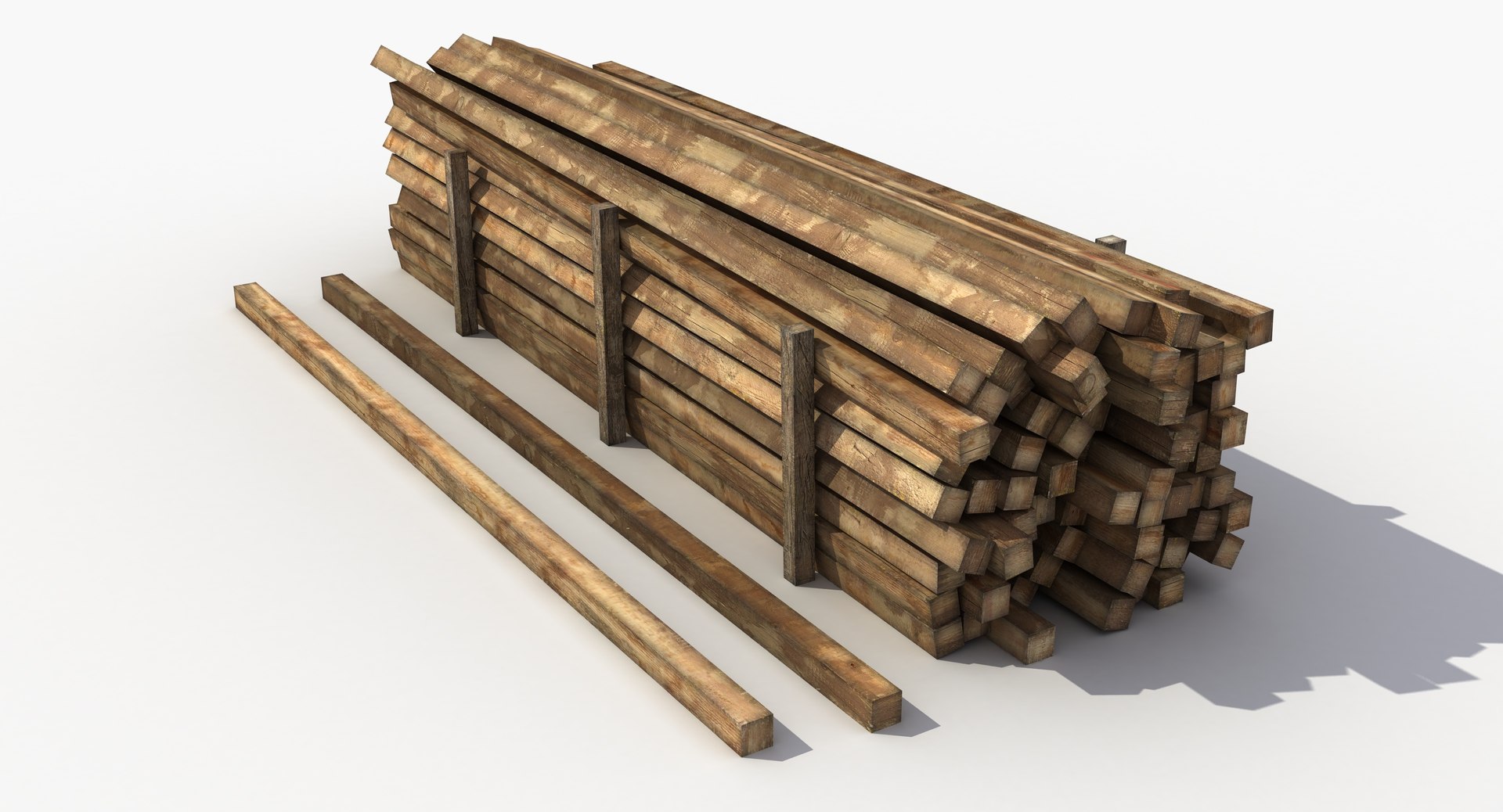 3d Model Wooden Wood Beam