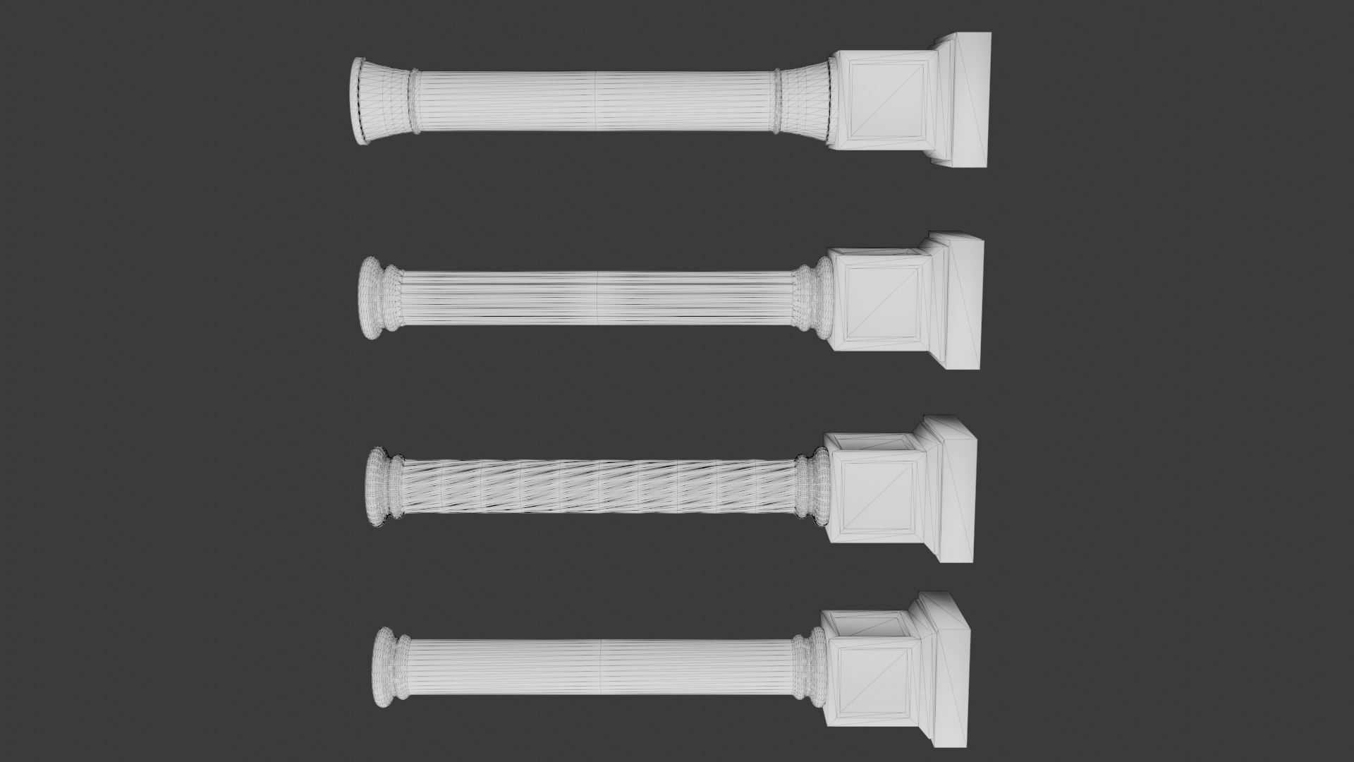 Old Columns With Moss 3D Model - TurboSquid 2309830