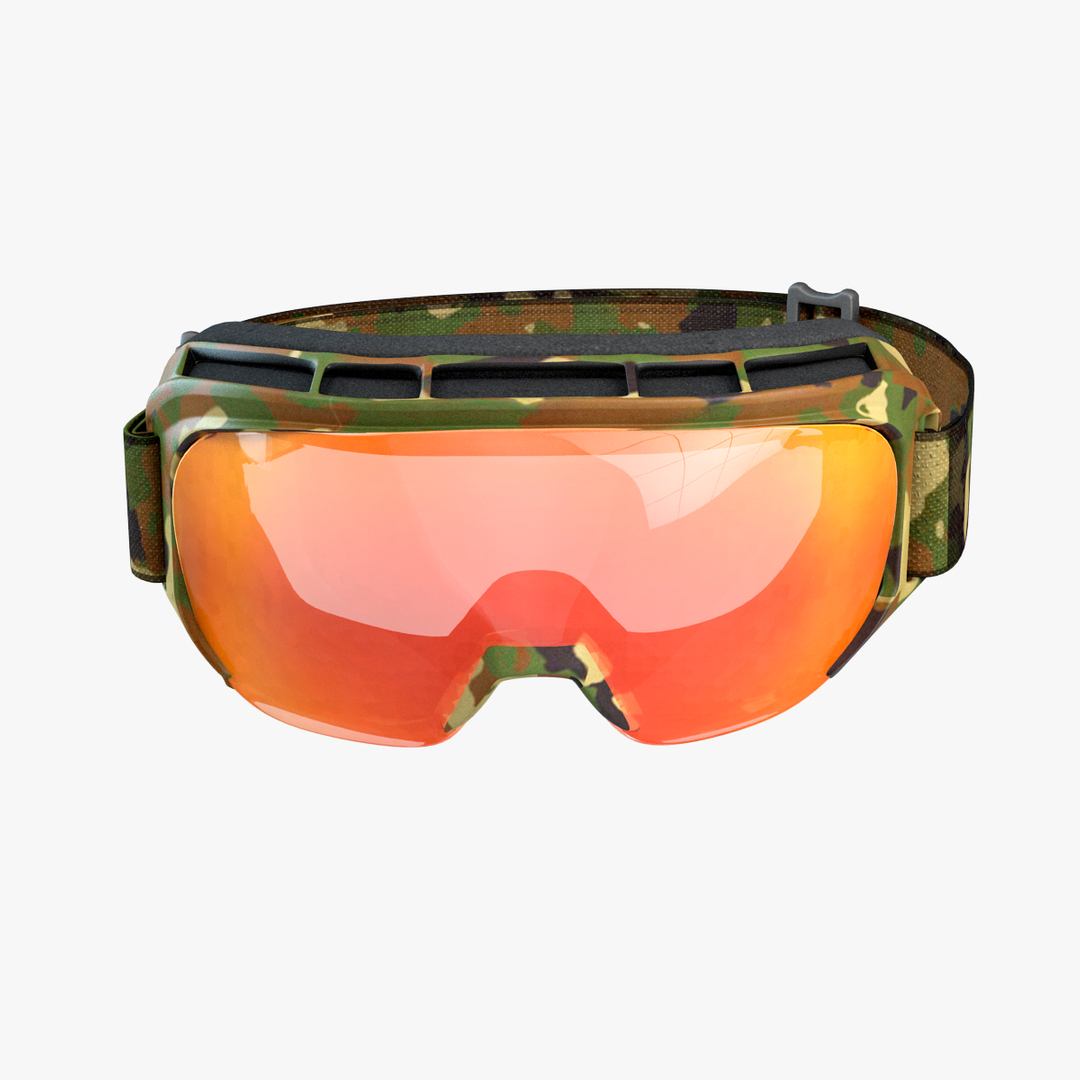Realistic Snow Goggles 3d Model