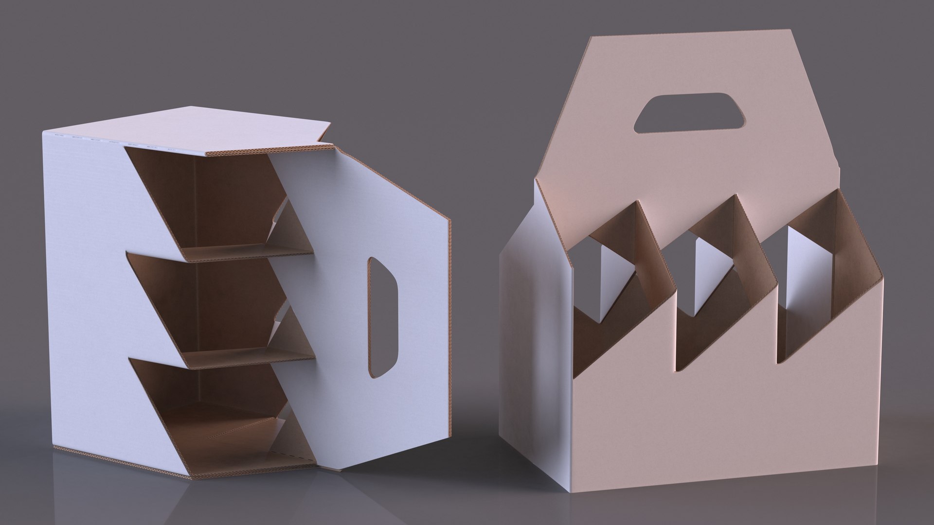 Six Pack Bottle White Cardboard Carrier Box Empty Model - TurboSquid ...