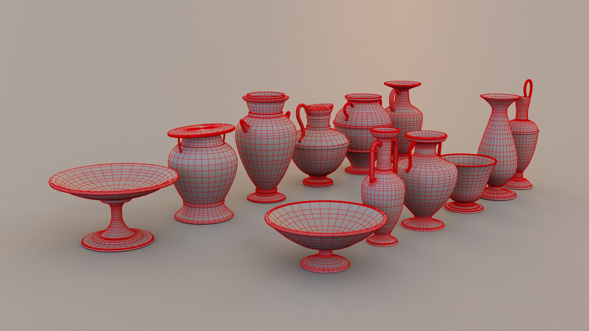 Greek Pottery 3D Model - TurboSquid 1805770