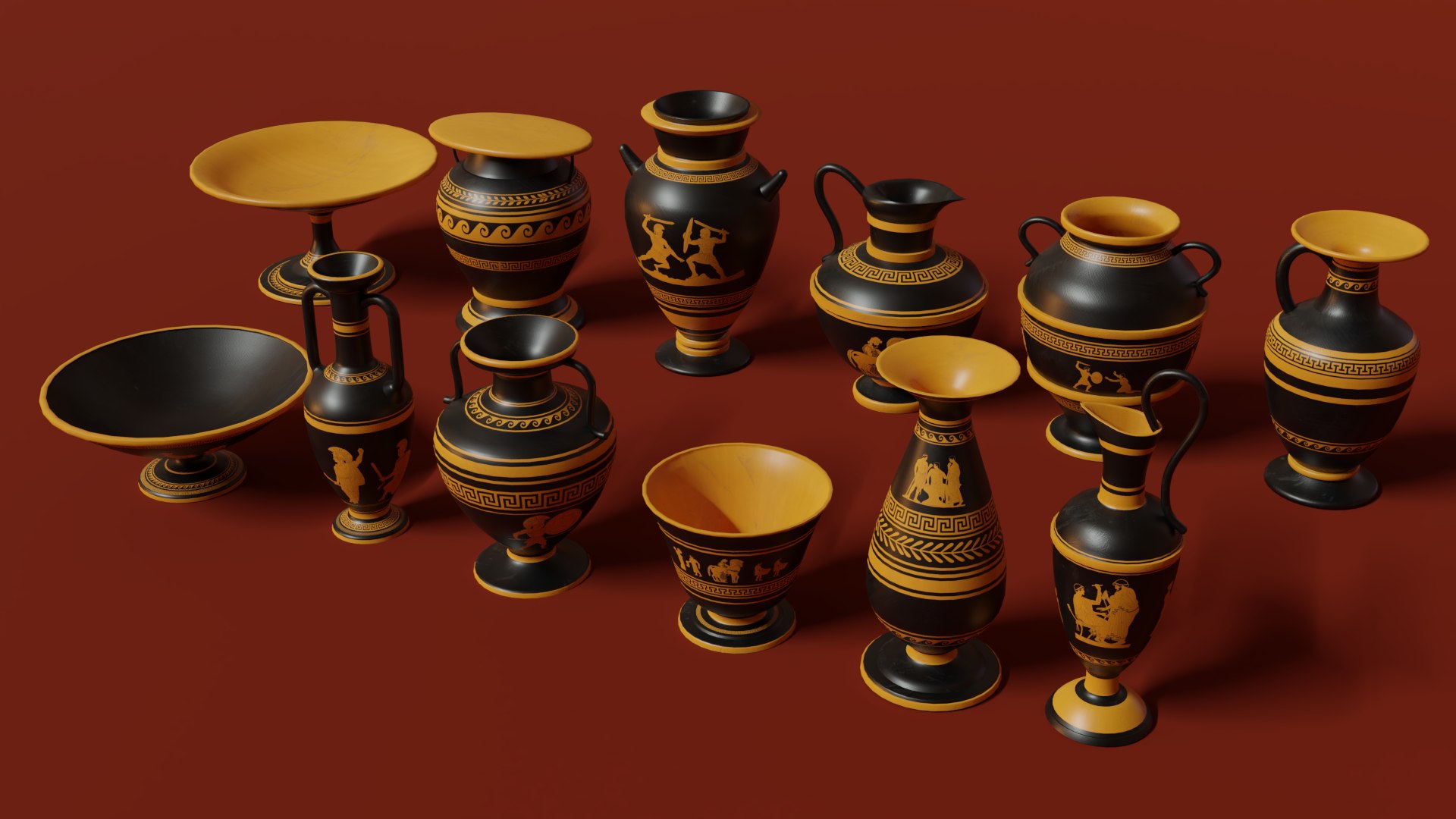 Greek Pottery 3D Model - TurboSquid 1805770