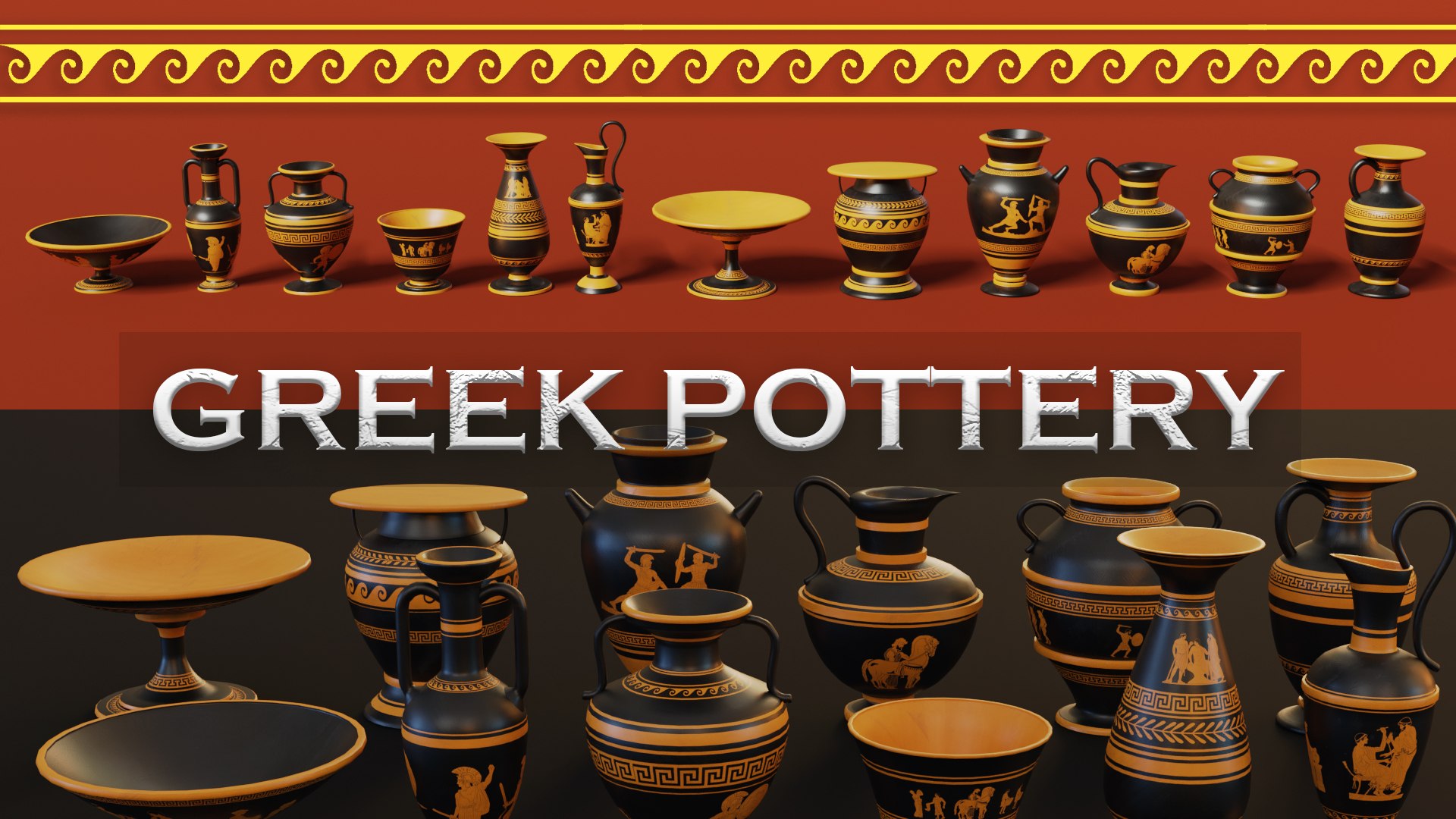 Greek Pottery 3D Model - TurboSquid 1805770