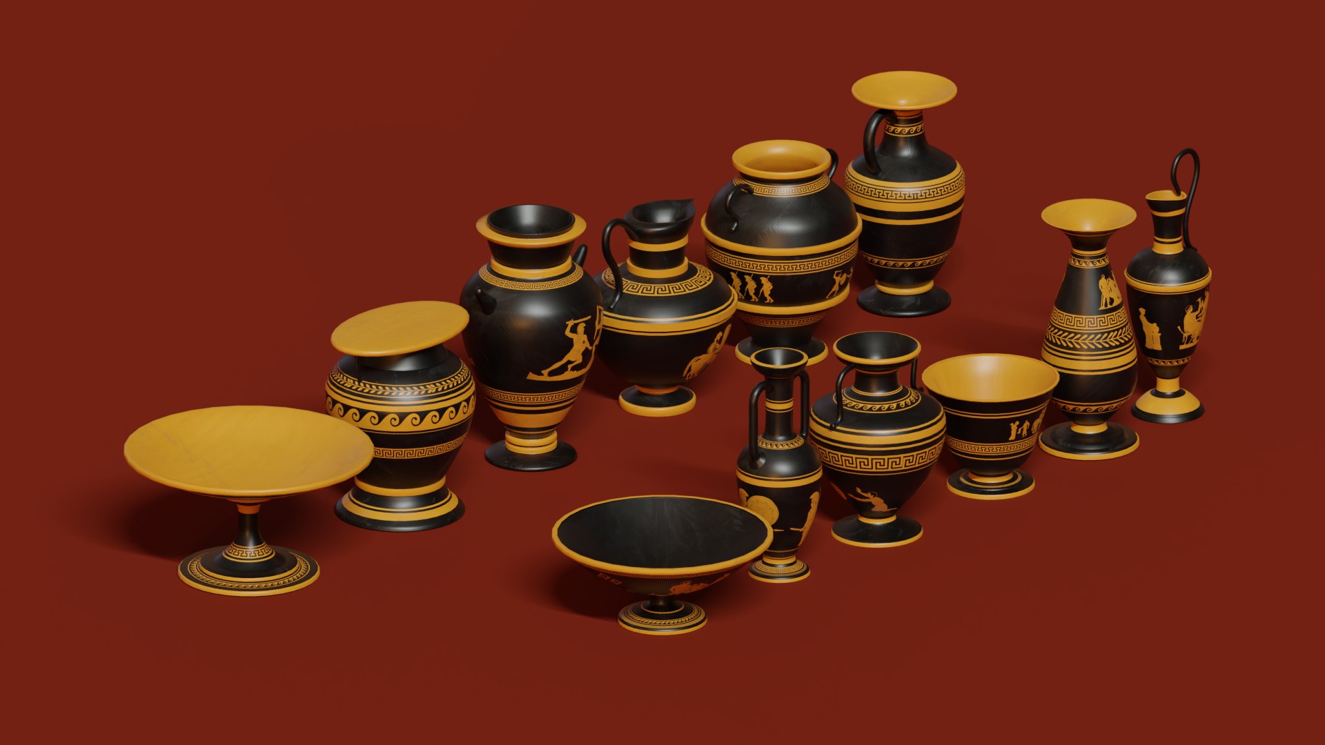 Greek Pottery 3D Model - TurboSquid 1805770