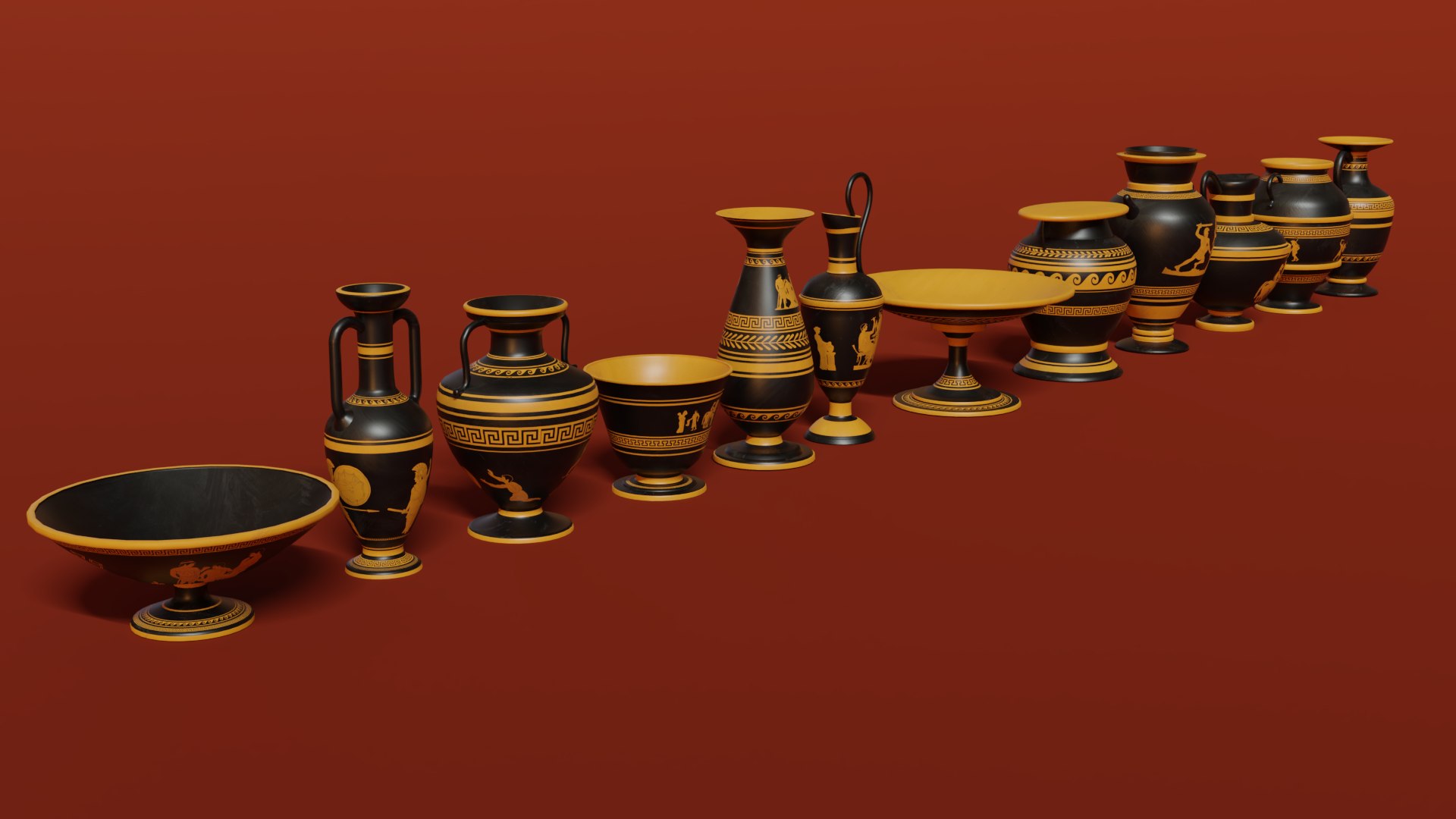 Greek Pottery 3D Model - TurboSquid 1805770