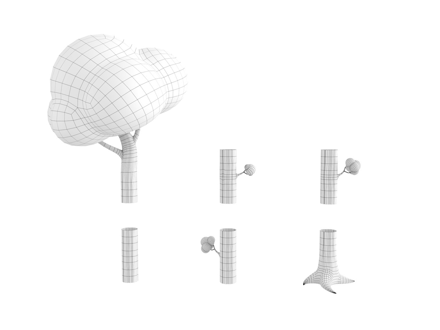3D Prop302 Modular Tree Model - TurboSquid 2246178