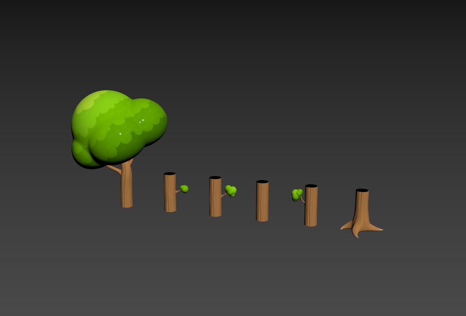 3D Prop302 Modular Tree Model - TurboSquid 2246178