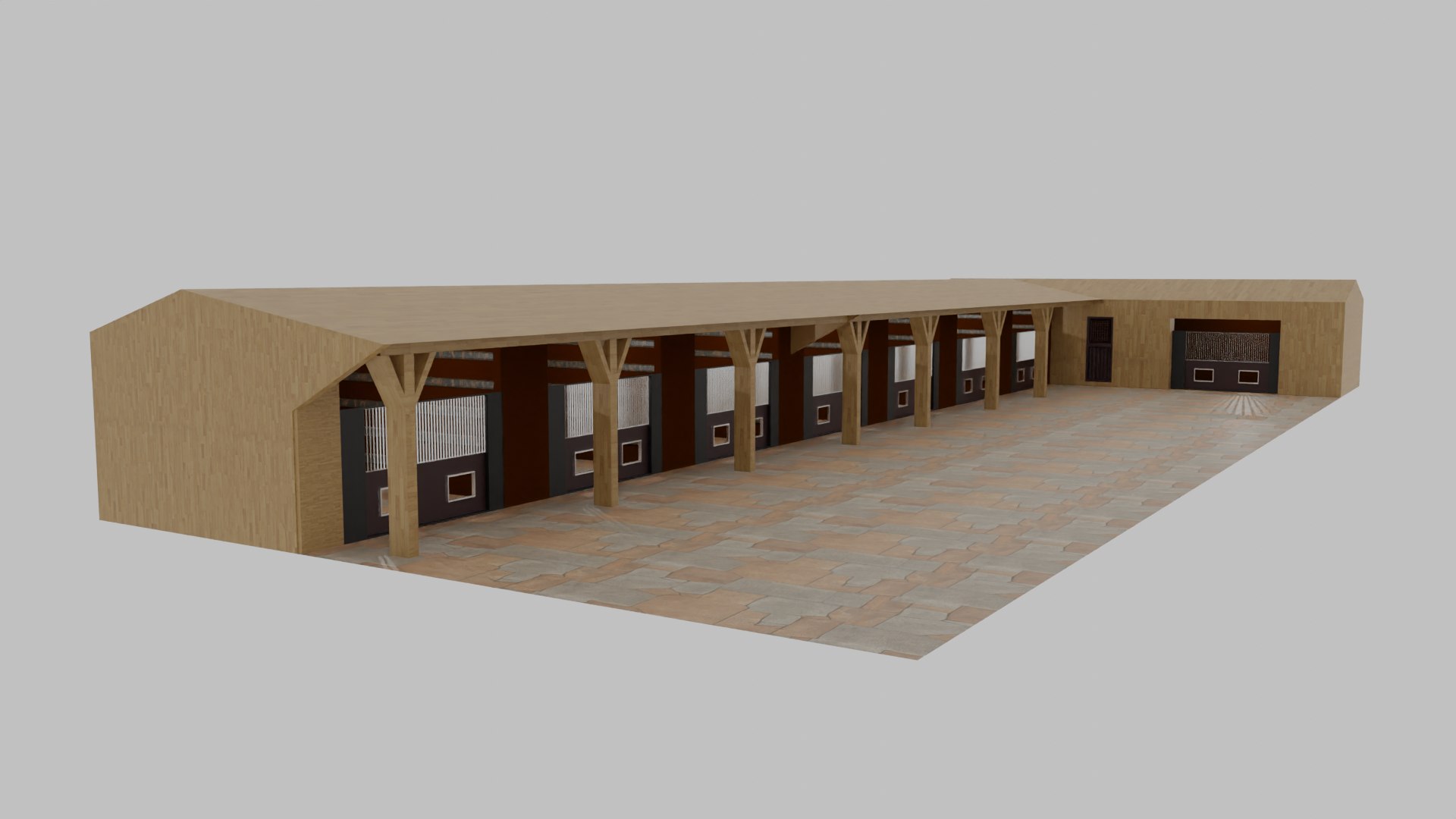 Horse Stable 3D Model - TurboSquid 2159088