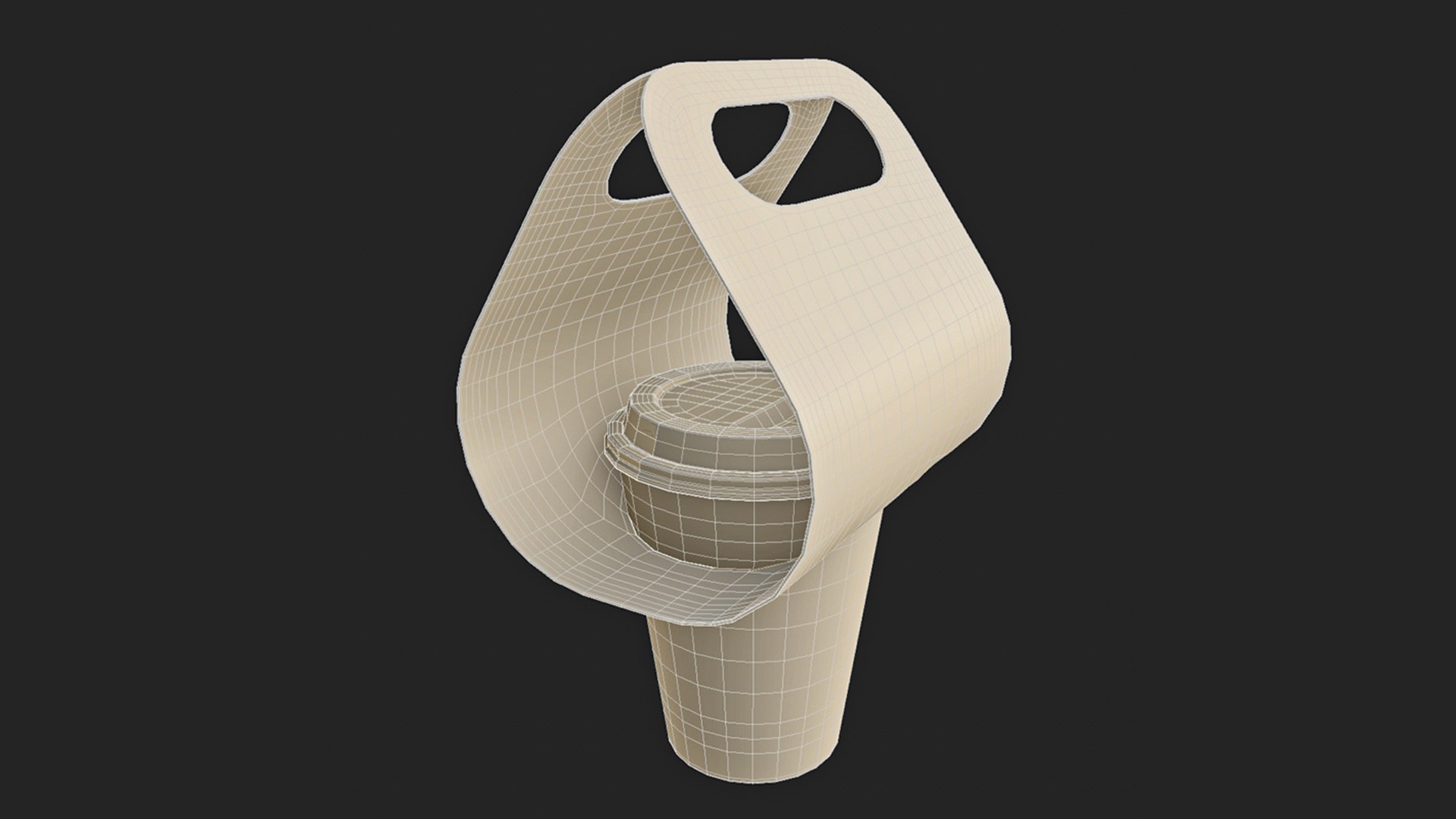 3D Paper Coffee Cup Holder Model - TurboSquid 2057991