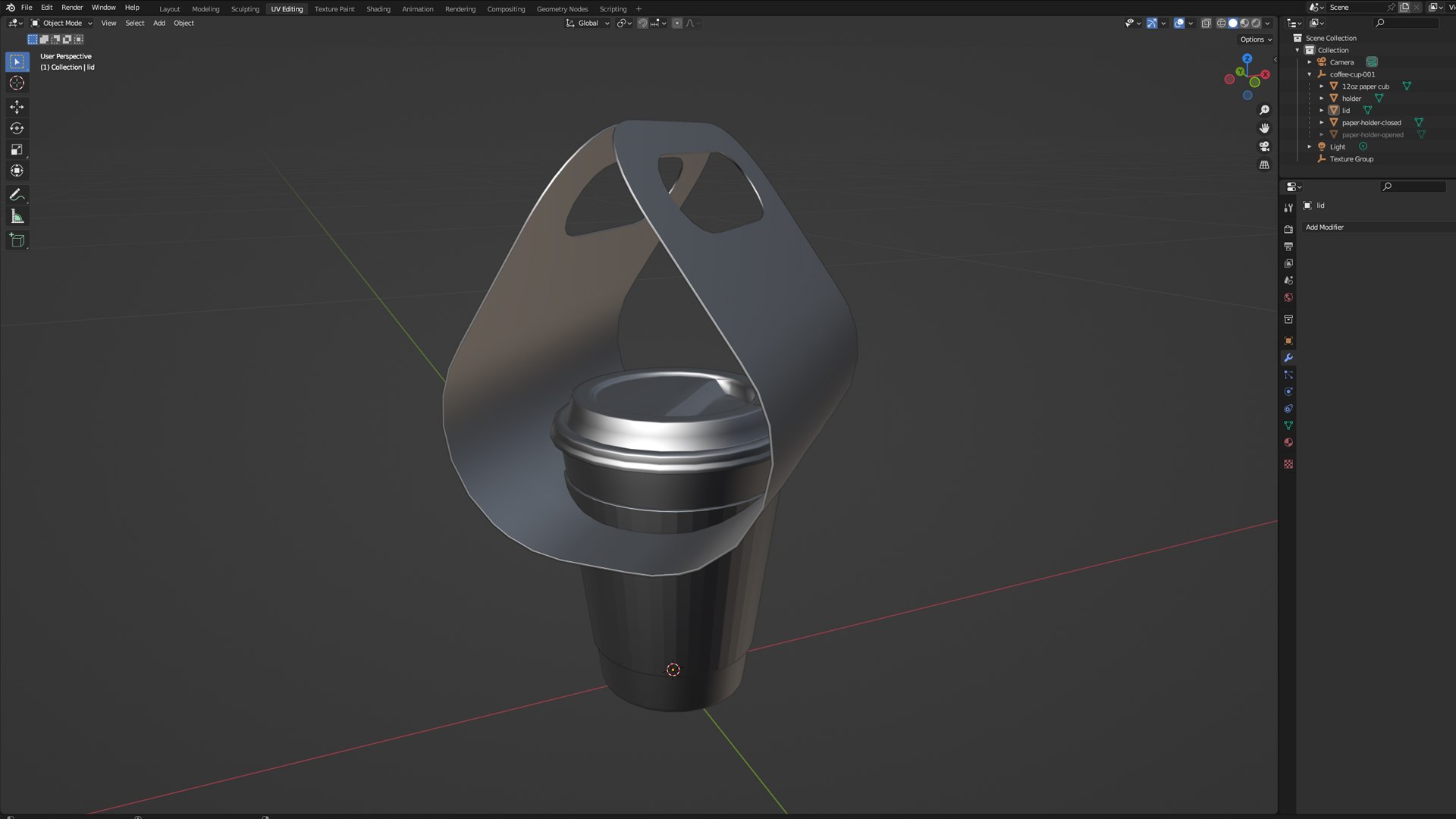 3D Paper Coffee Cup Holder Model - TurboSquid 2057991