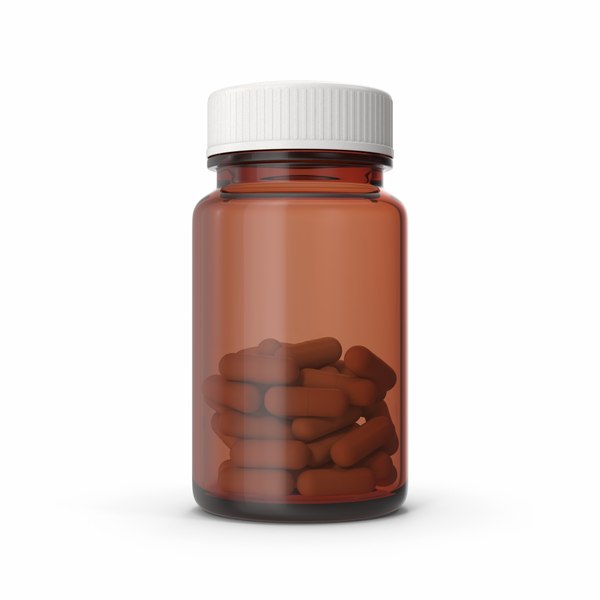 3D model Brown Pill Bottle - TurboSquid 1940522