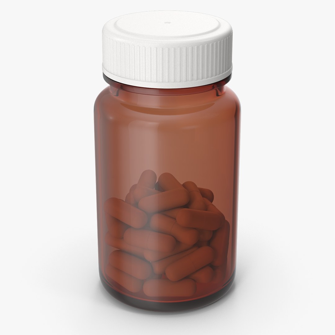 3D model Brown Pill Bottle - TurboSquid 1940522