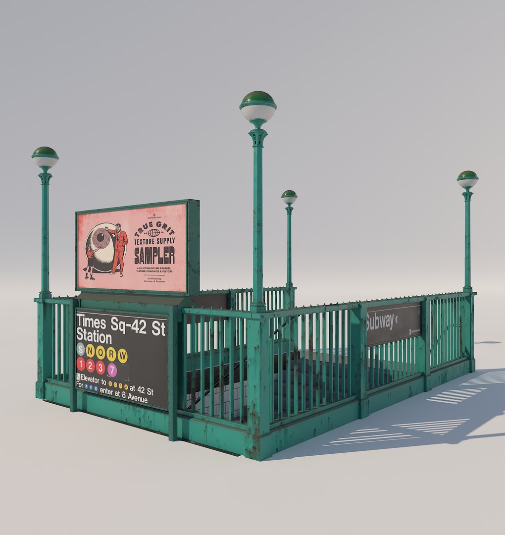 Subway Entrance Nyc Low-poly 3D Model - TurboSquid 1637540