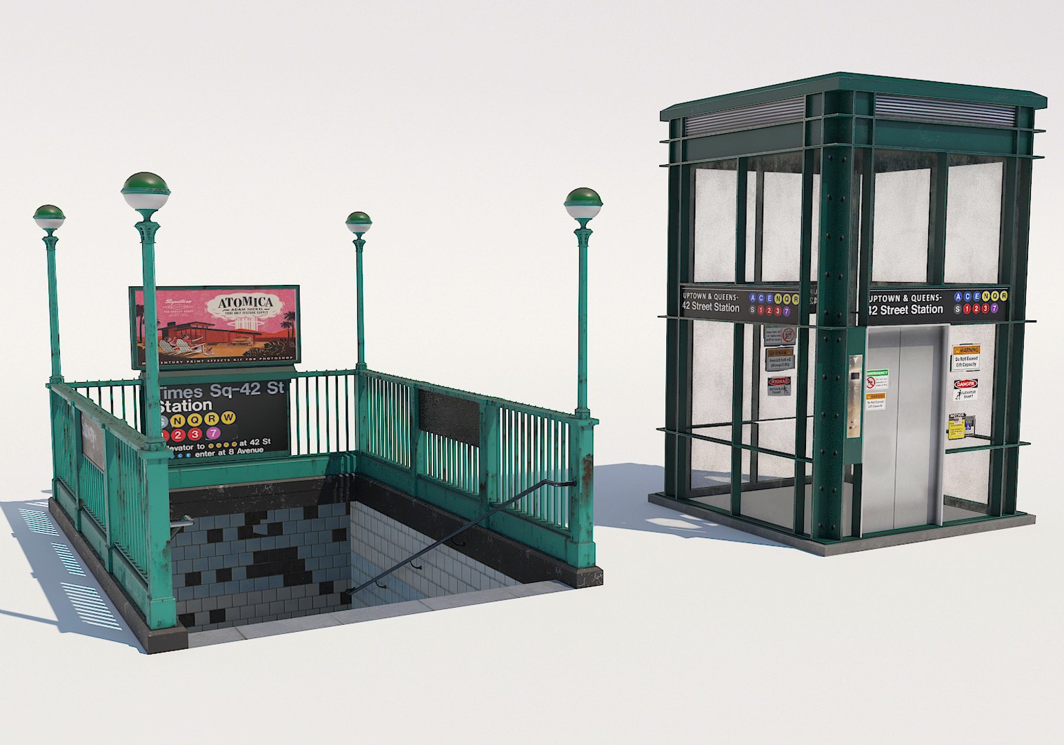 Subway Entrance Nyc Low-poly 3D Model - TurboSquid 1637540
