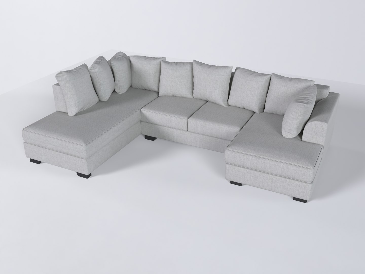 3D KINGSTON SOFA U SHAPE LEFT WHITE TO Model - TurboSquid 1943942
