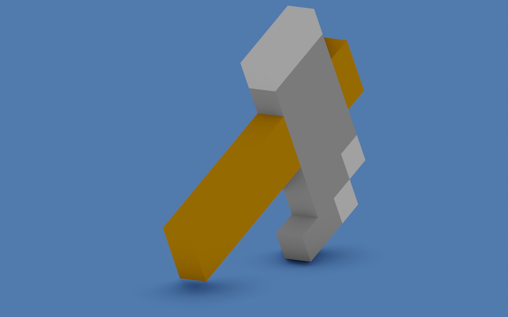 8 bit rock hammer low poly game asset model - TurboSquid 1945421