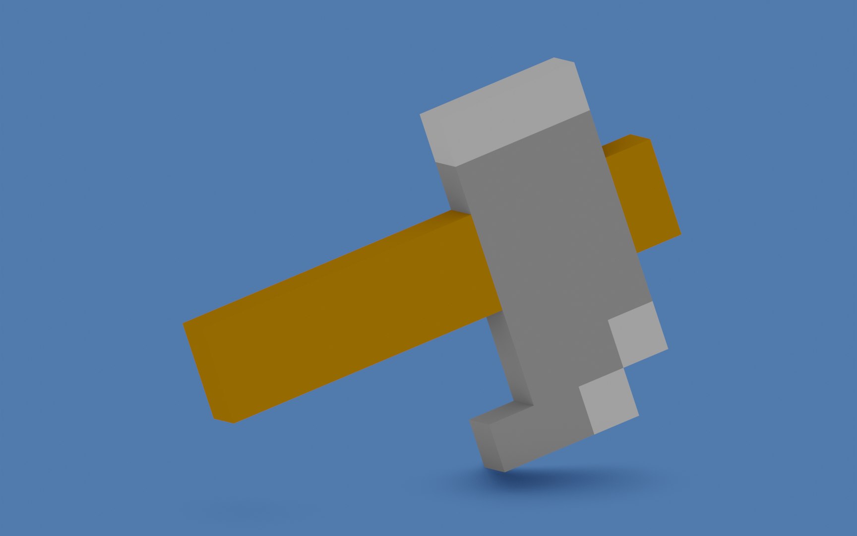 8 bit rock hammer low poly game asset model - TurboSquid 1945421
