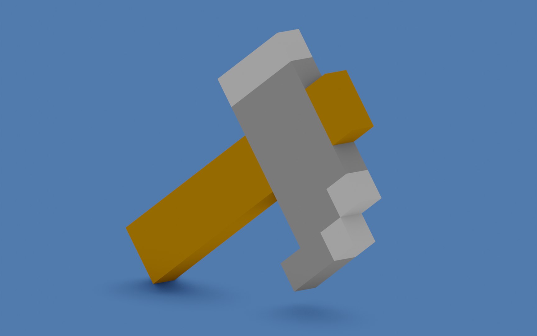 8 bit rock hammer low poly game asset model - TurboSquid 1945421