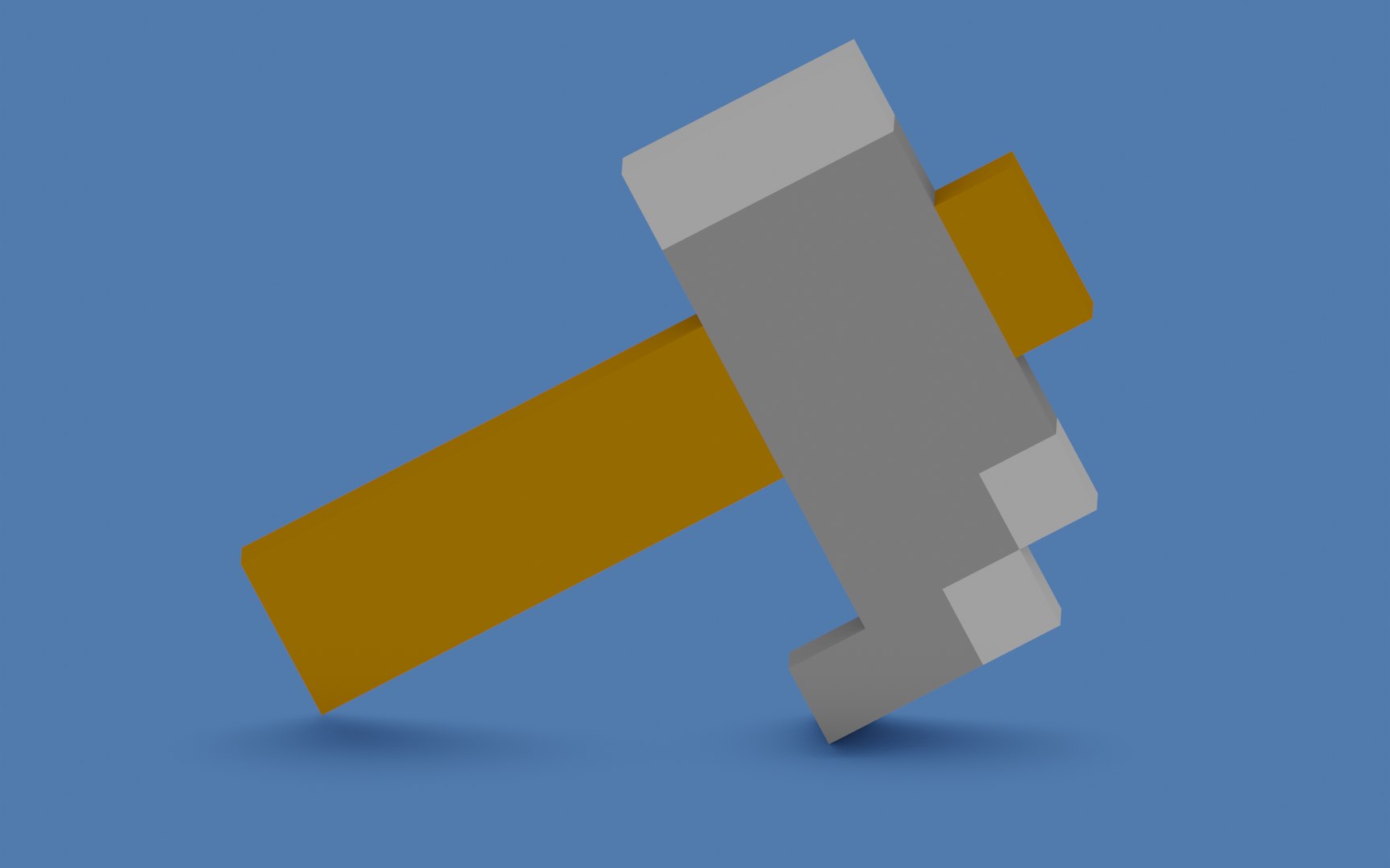 8 bit rock hammer low poly game asset model - TurboSquid 1945421