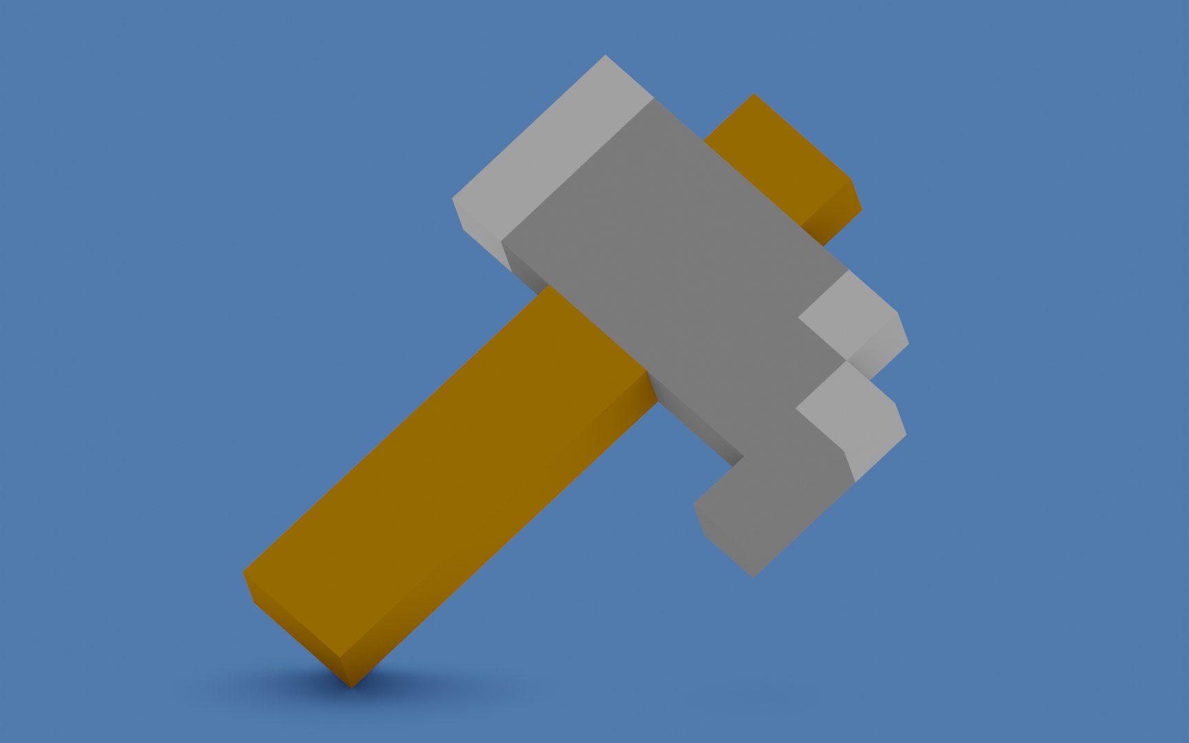 8 bit rock hammer low poly game asset model - TurboSquid 1945421