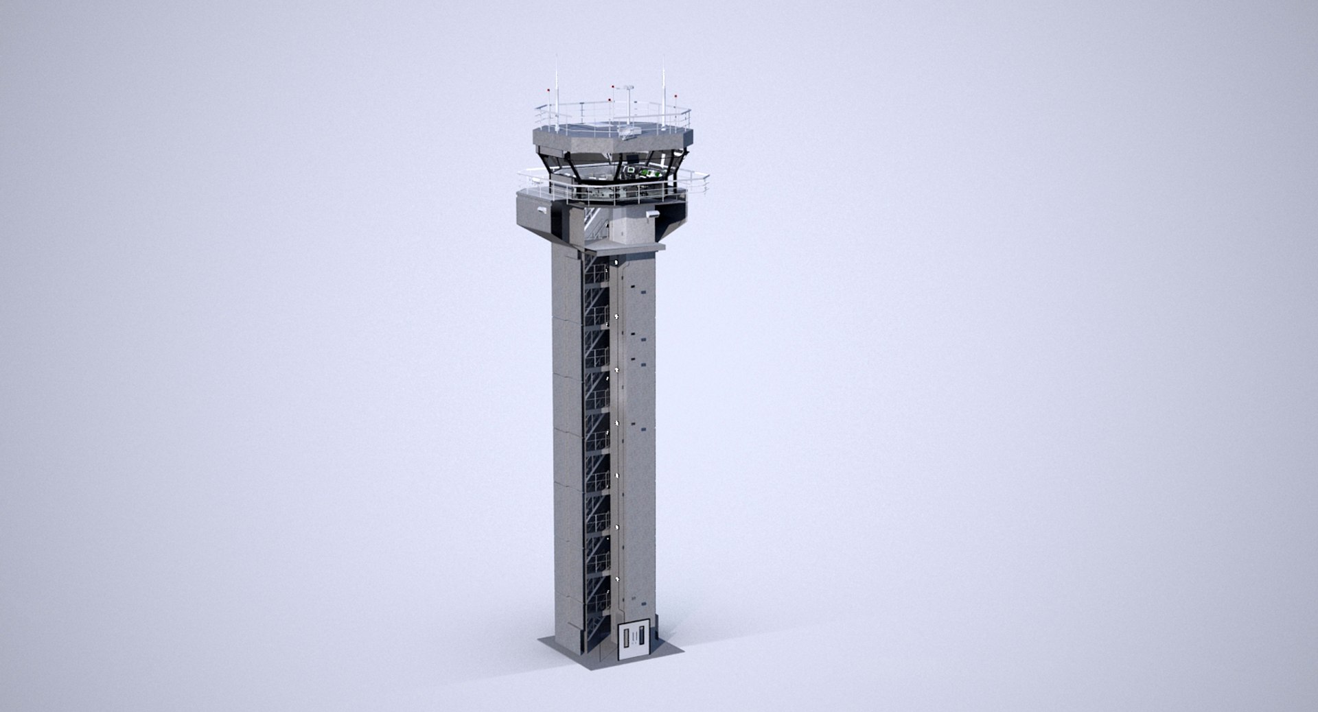 Air traffic tower interior 3D model - TurboSquid 1340132