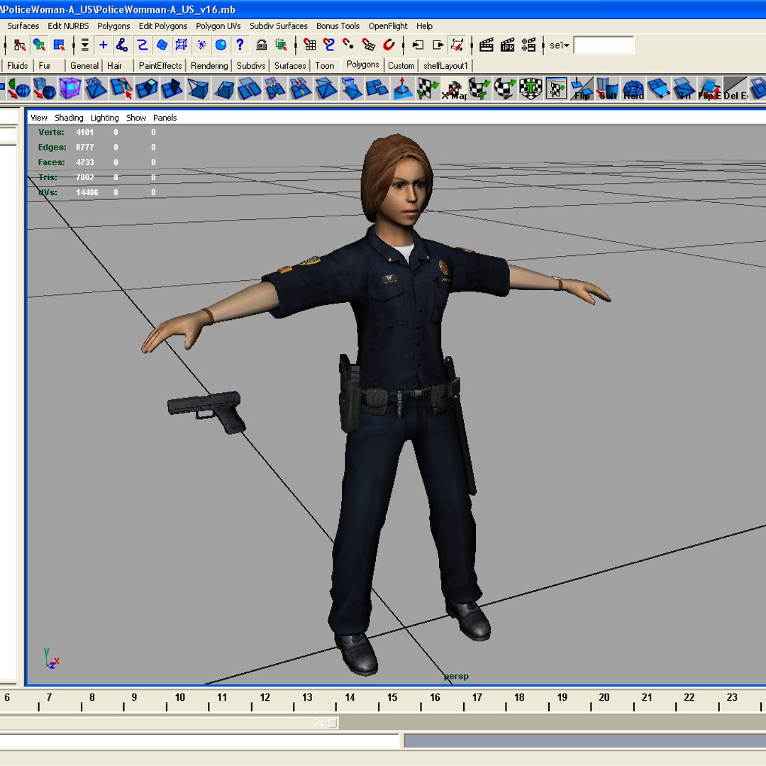 3d Model Police Officer