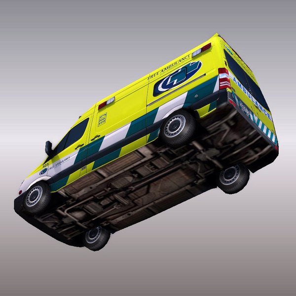 3D FBX Ambulance low poly