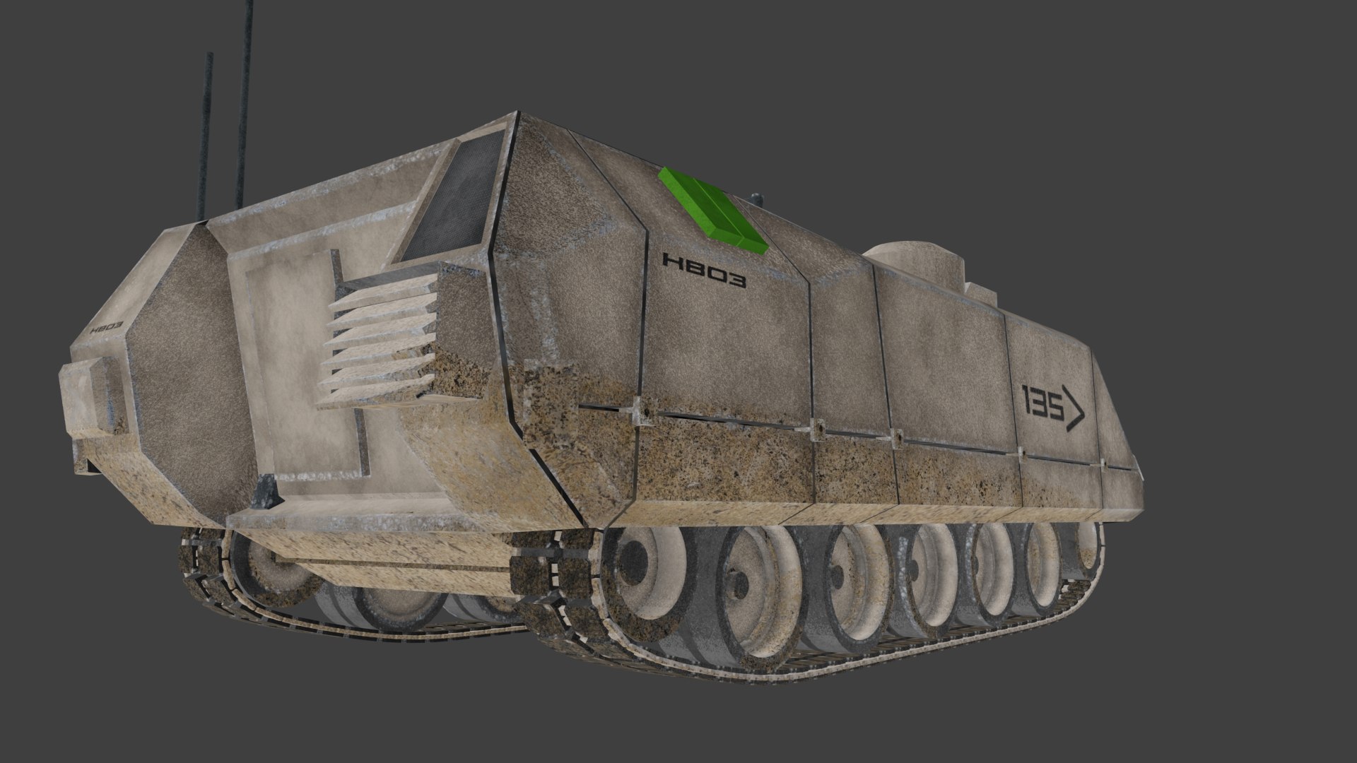 KB03 APC SciFi Tank 3D Model - TurboSquid 2141148