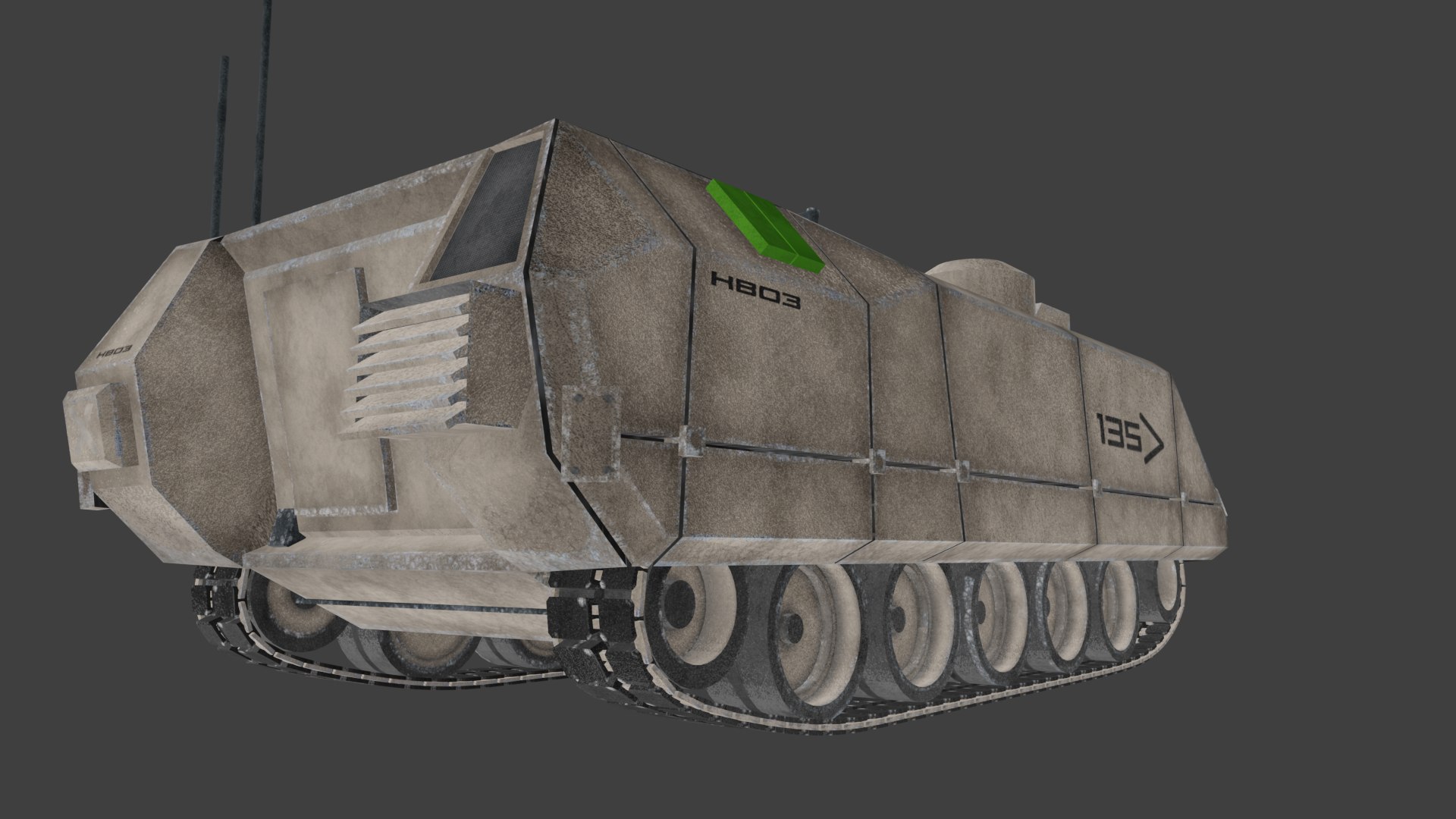 KB03 APC SciFi Tank 3D Model - TurboSquid 2141148