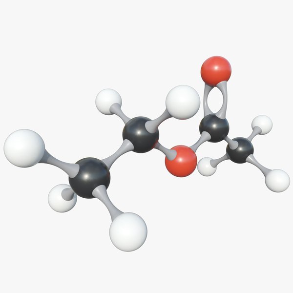 modèle 3D de Molécule d'acétate d'éthyle avec PBR 4K 8K - TurboSquid ...