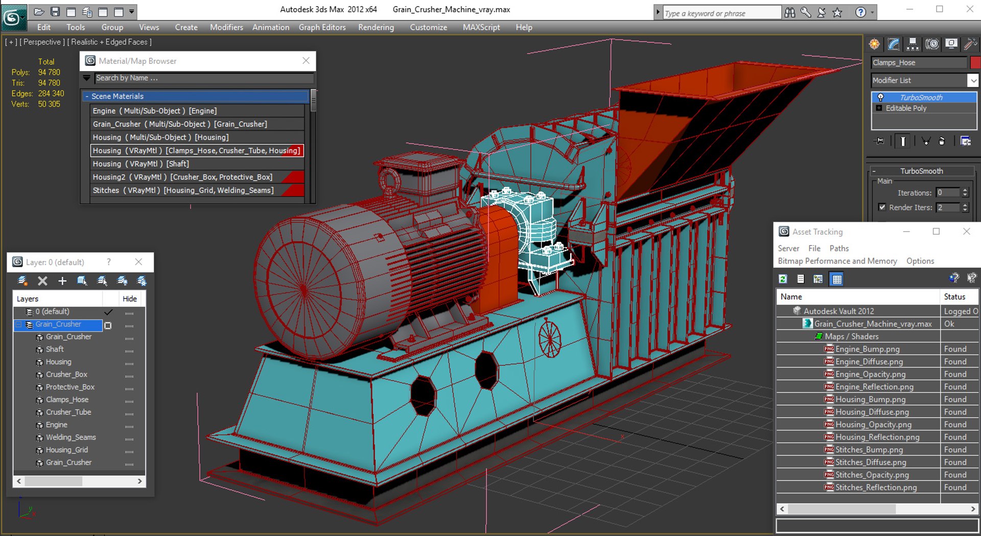 3D Grain Crusher Machine Crushing Model - TurboSquid 1369770