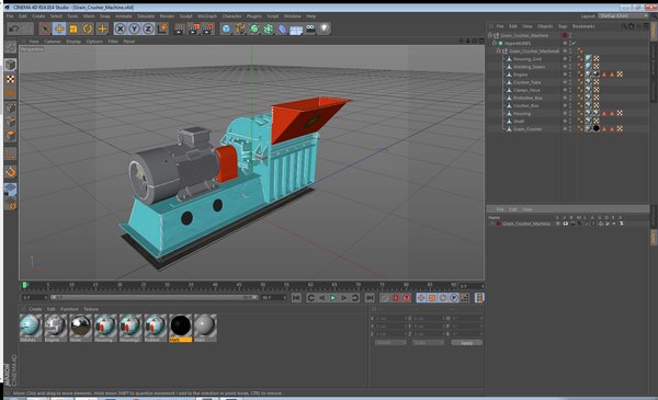3D grain crusher machine crushing model - TurboSquid 1369770