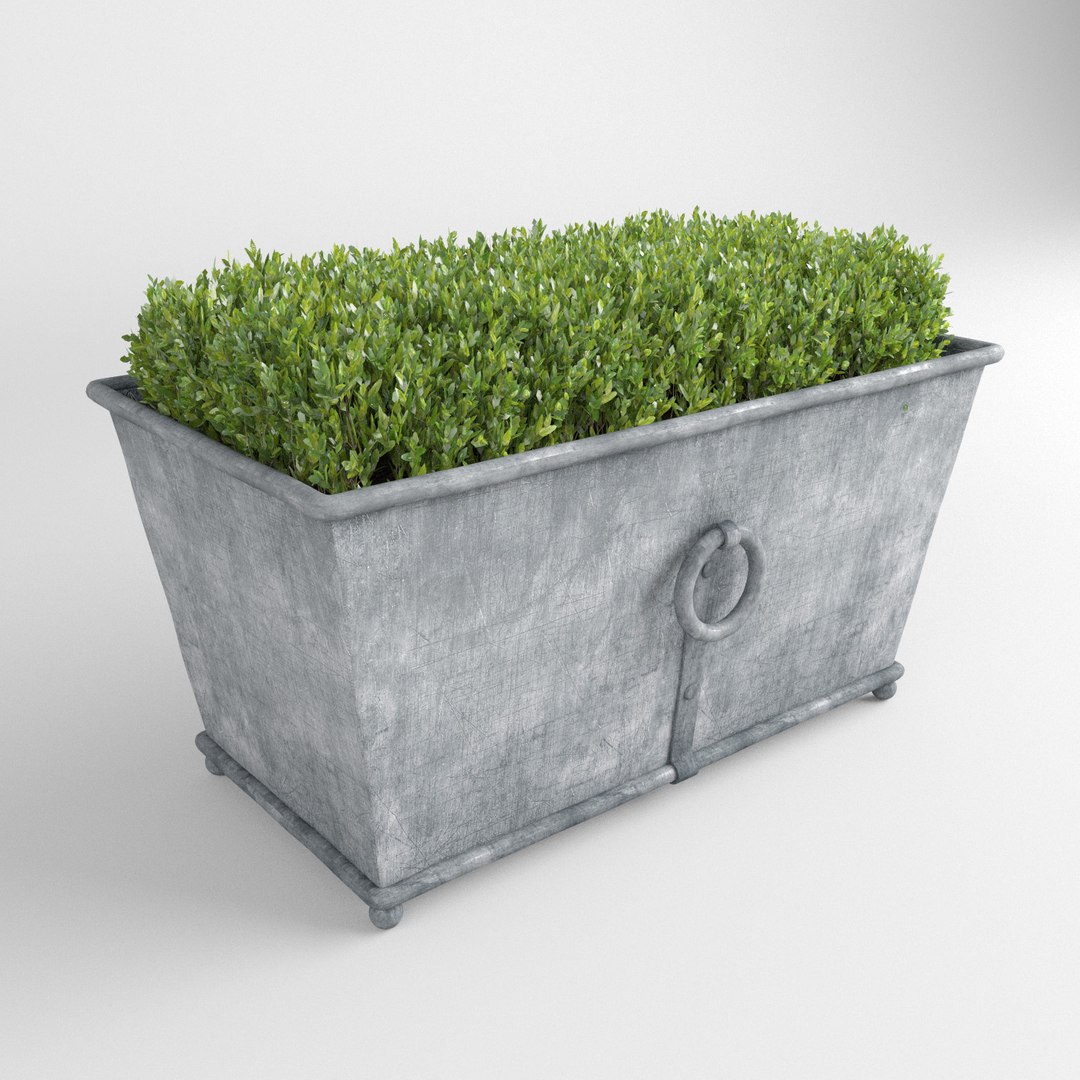 3d Max Realistic Planters Square Ring