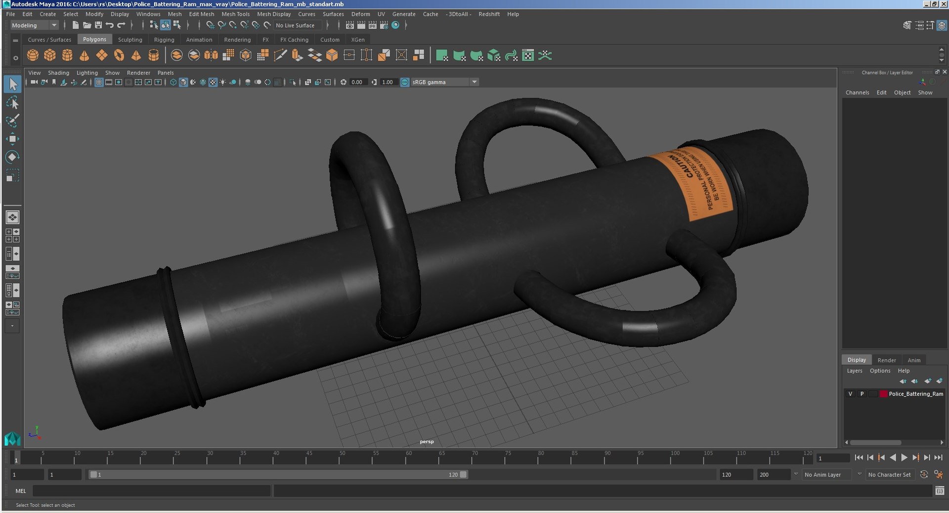 Police Battering Ram 3D Model - TurboSquid 1624176