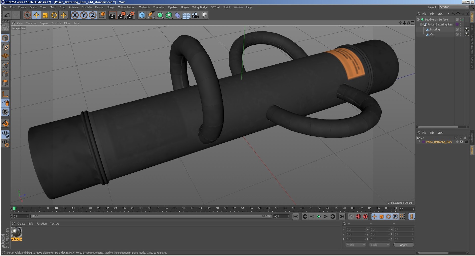Police Battering Ram 3D Model - TurboSquid 1624176