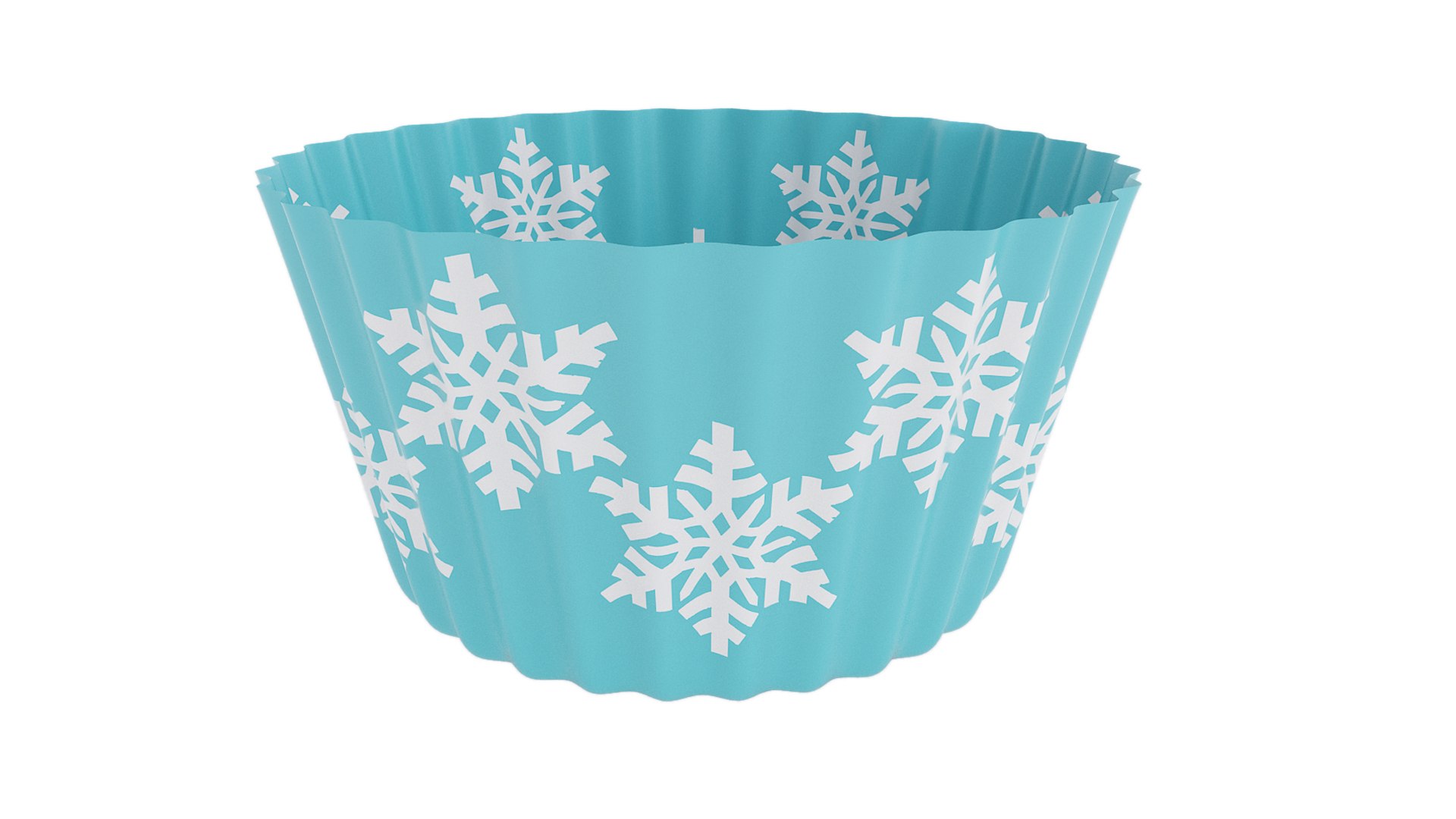 3D Cupcake Case With Snowflakes Model - TurboSquid 1984327