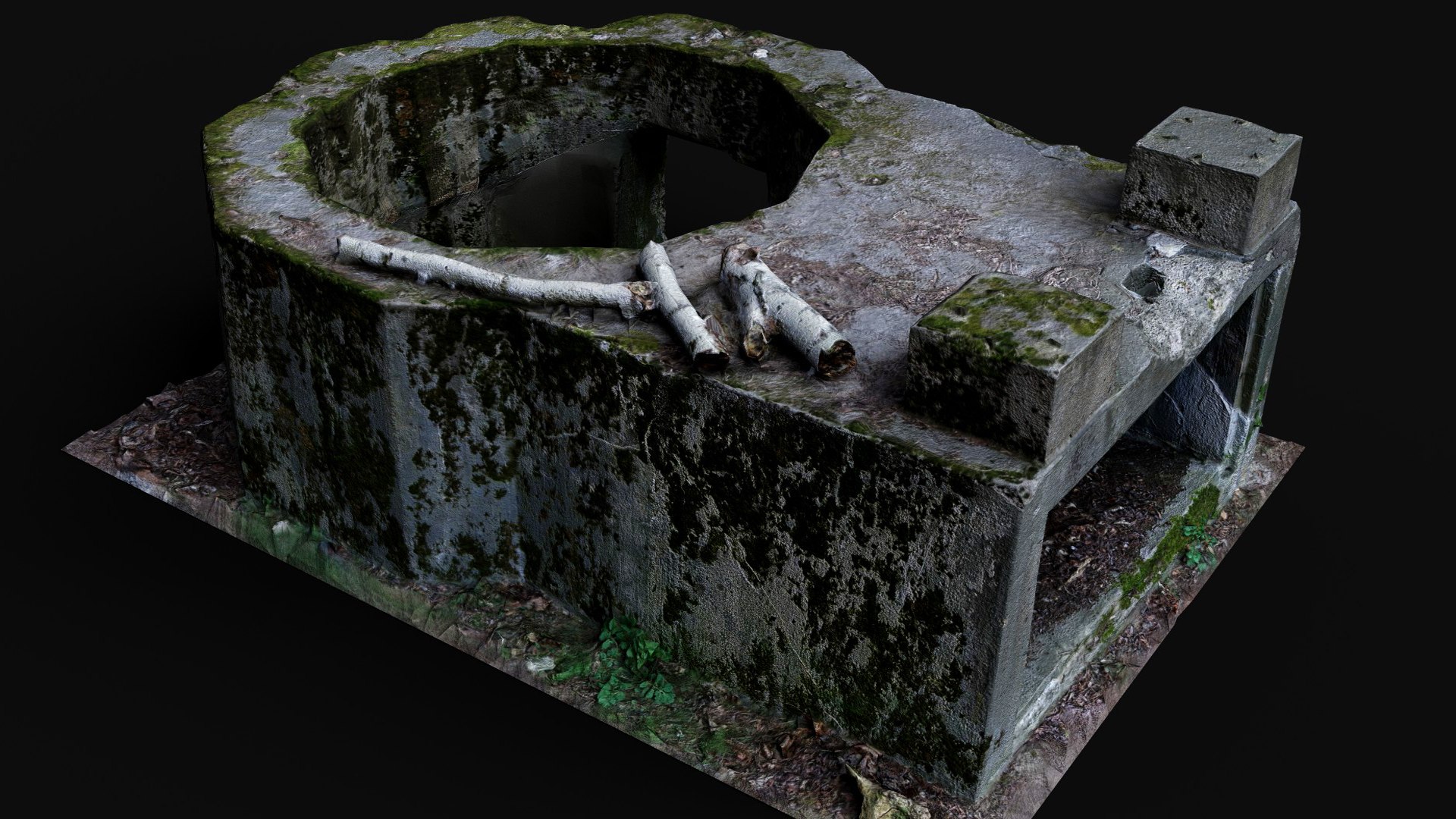 3D Ww2 Destroyed Bunker Pillbox PBR Photogrammetry Model - TurboSquid ...