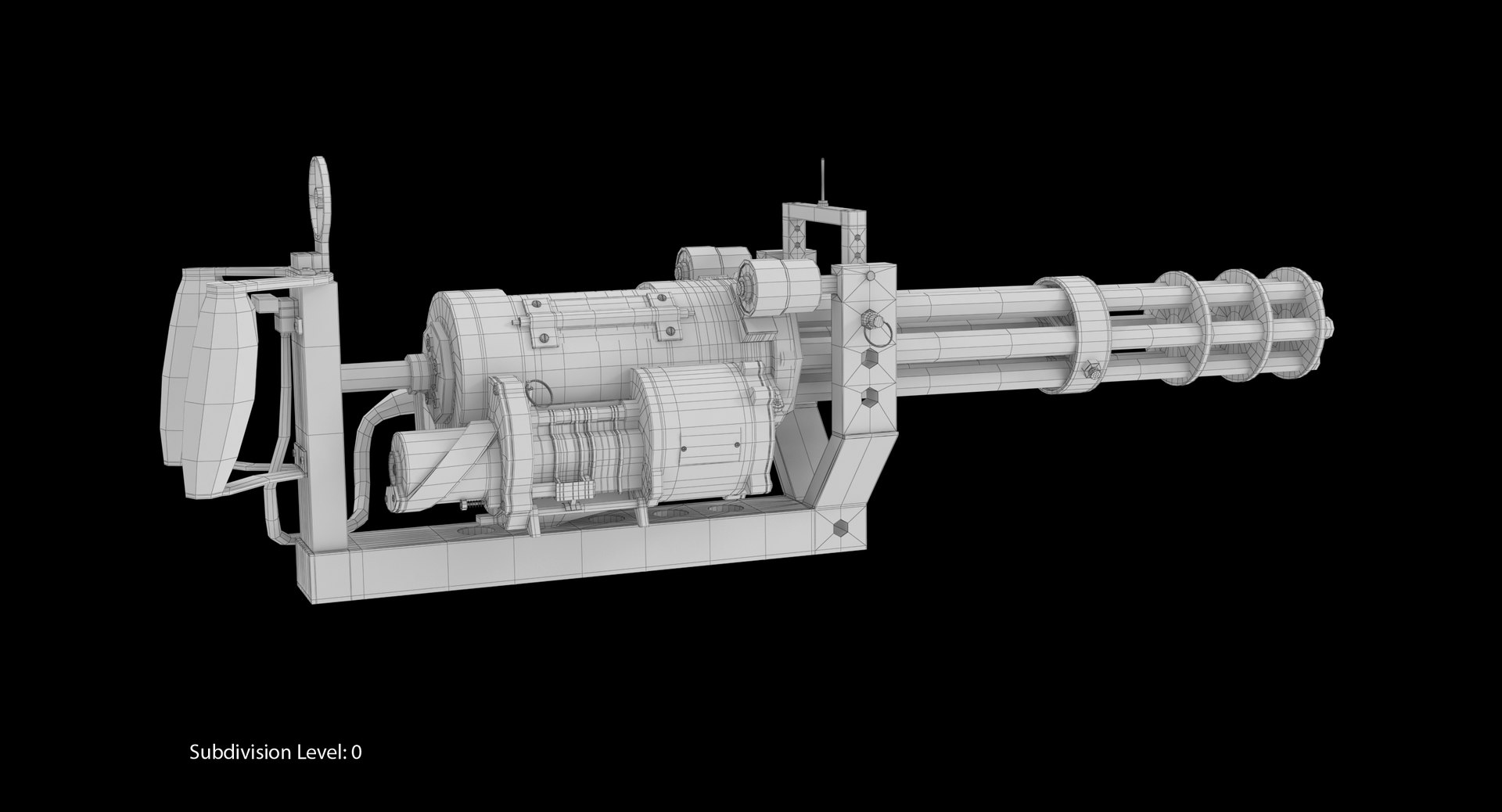 M134 minigun mounting bracket 3D model - TurboSquid 1238836