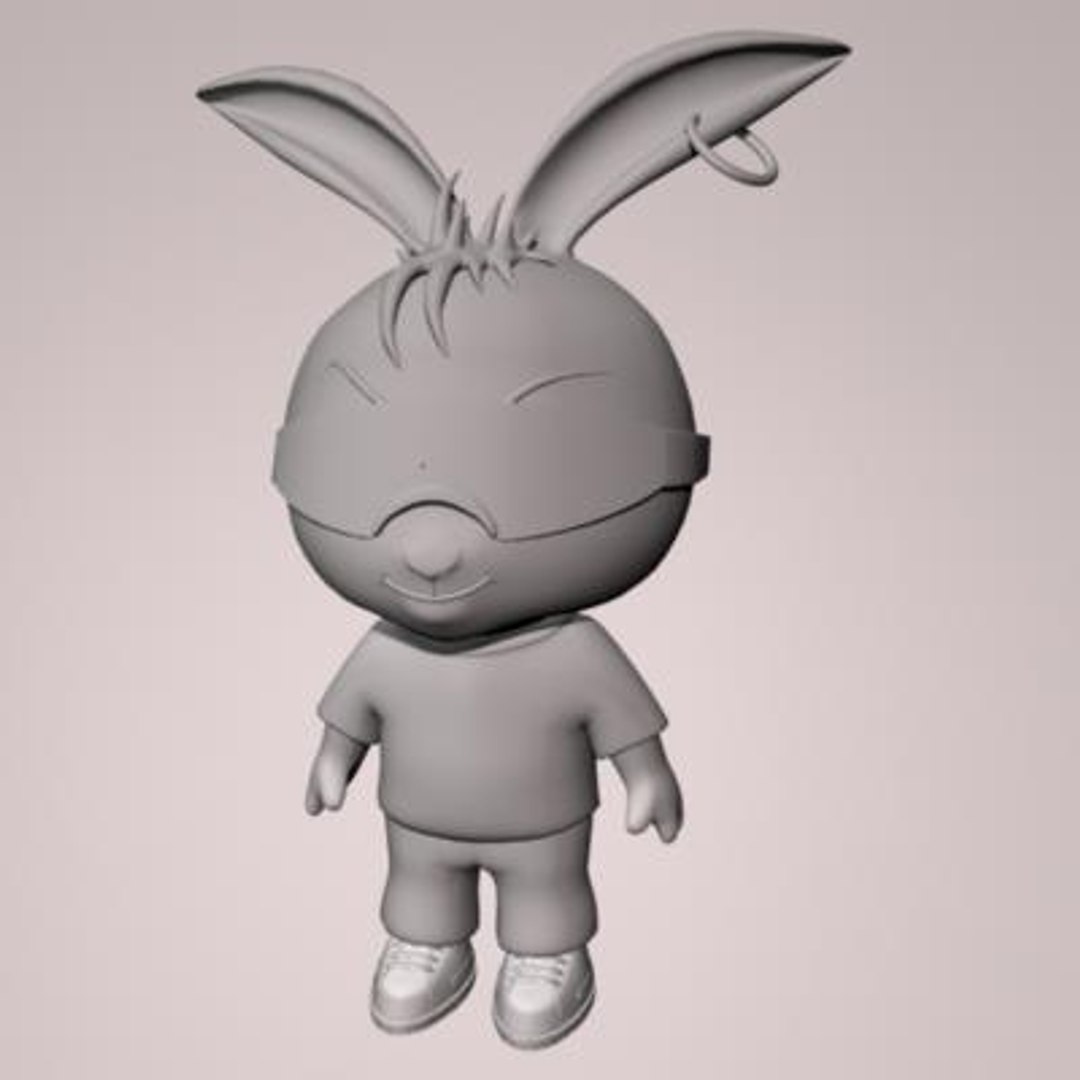 3d Bunny Punk Character Model