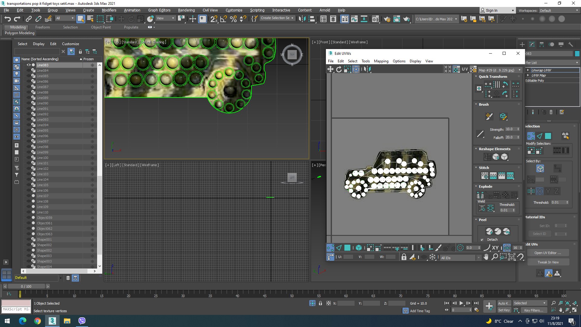 3D model Transportations Pop It Fidget Toys Set - TurboSquid 1812416