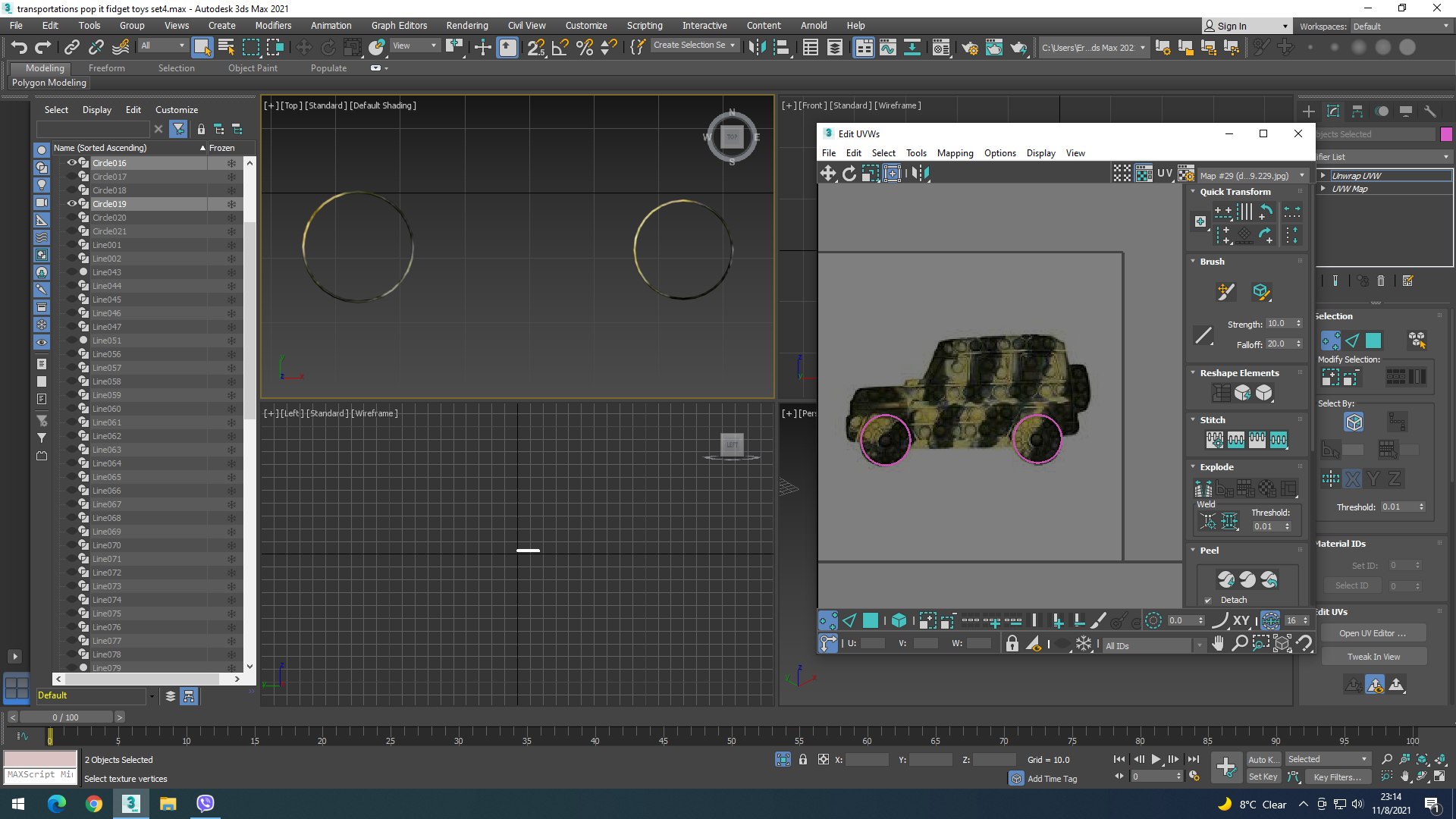 3D model Transportations Pop It Fidget Toys Set - TurboSquid 1812416