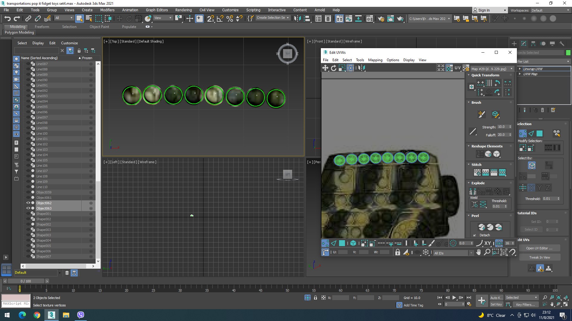 3D model Transportations Pop It Fidget Toys Set - TurboSquid 1812416