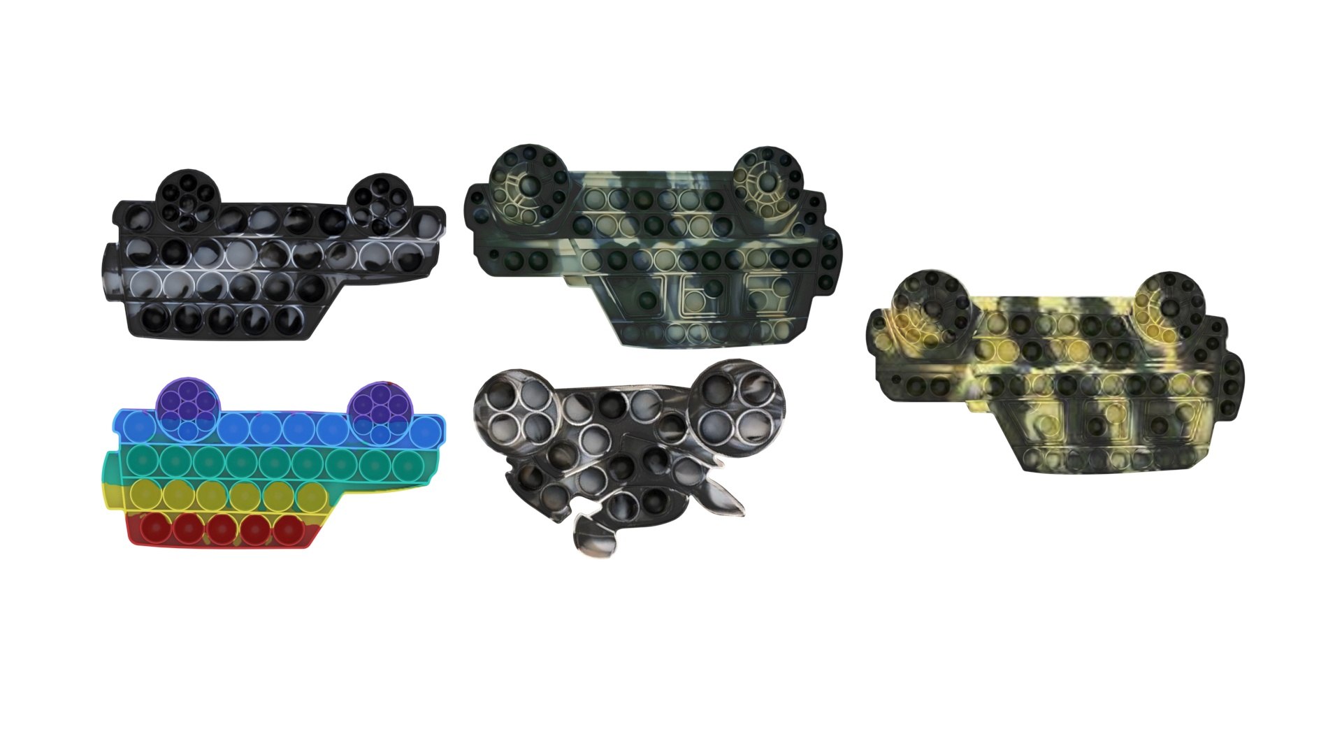 3D model Transportations Pop It Fidget Toys Set - TurboSquid 1812416