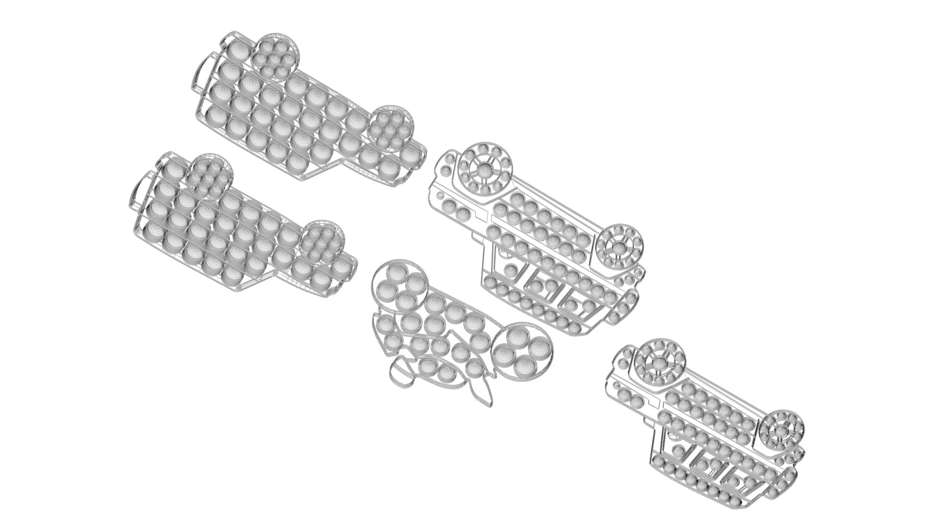 3D model Transportations Pop It Fidget Toys Set - TurboSquid 1812416