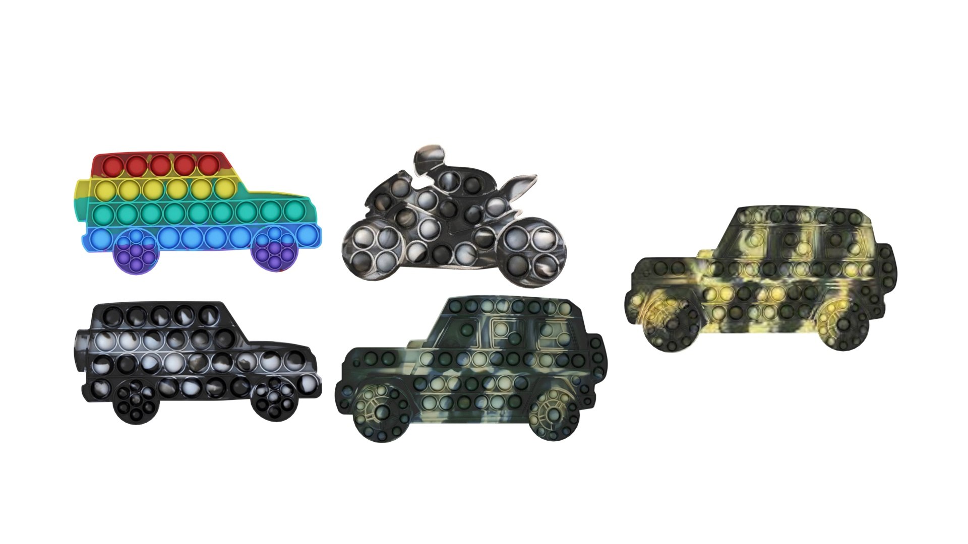 3D model Transportations Pop It Fidget Toys Set - TurboSquid 1812416