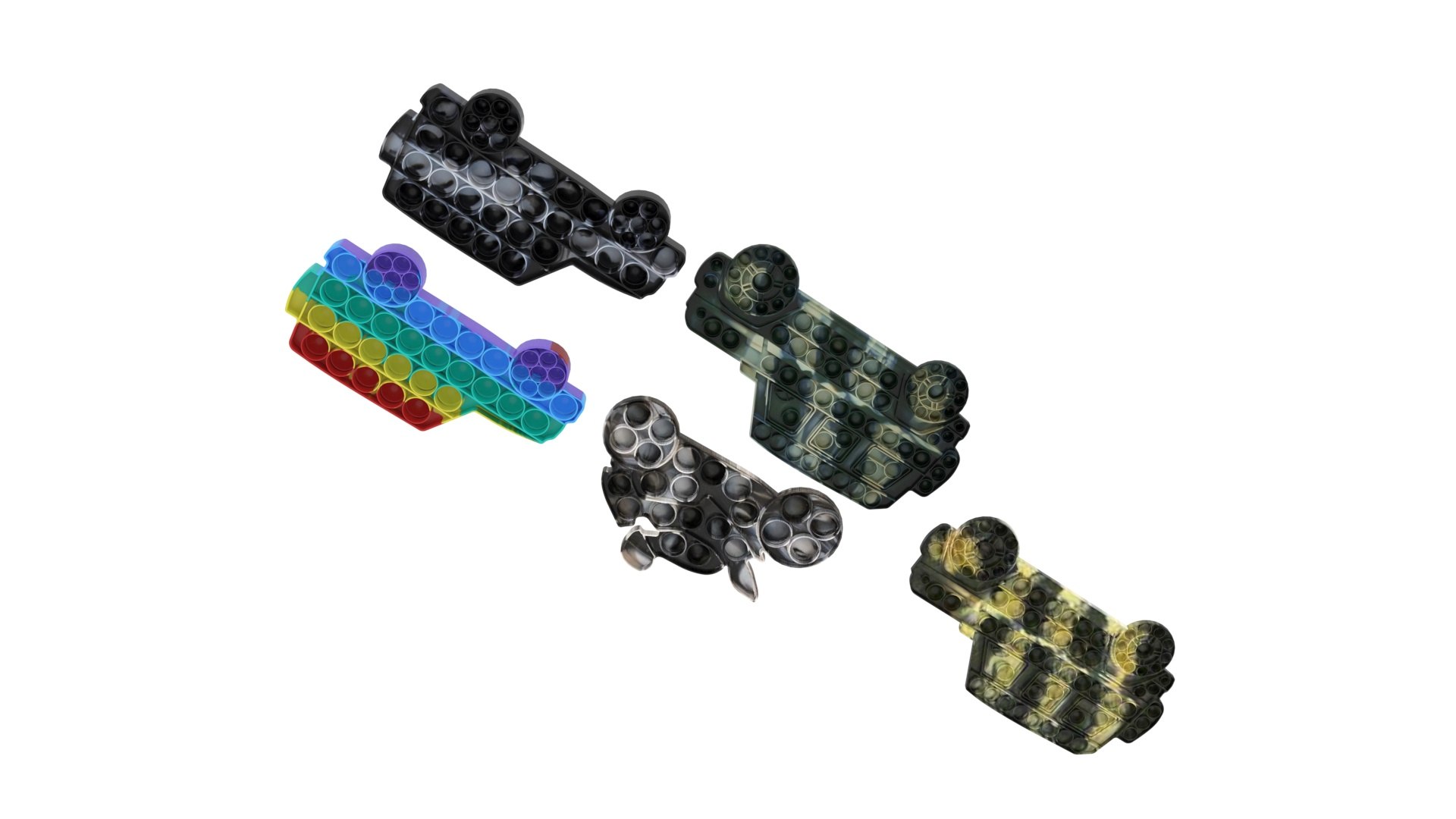 3D model Transportations Pop It Fidget Toys Set - TurboSquid 1812416