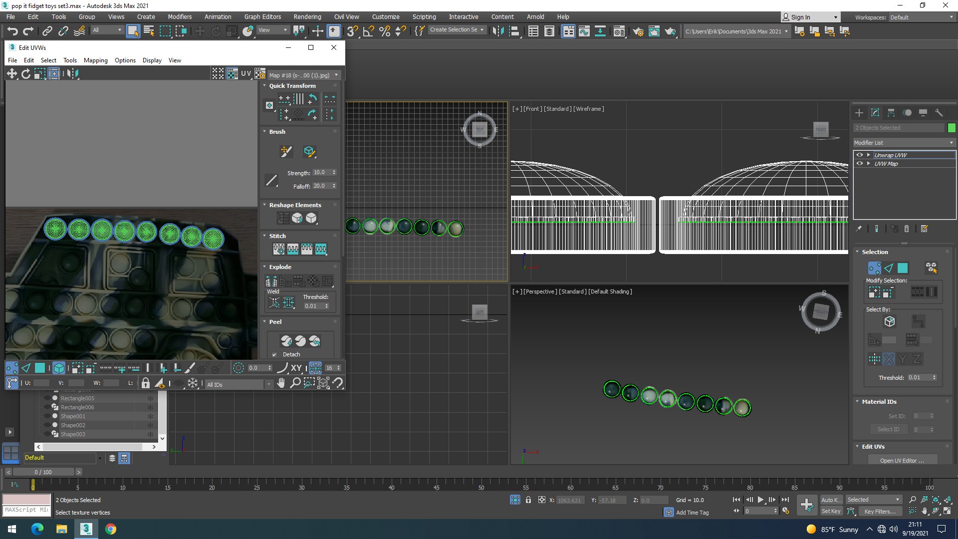3D model Transportations Pop It Fidget Toys Set - TurboSquid 1812416