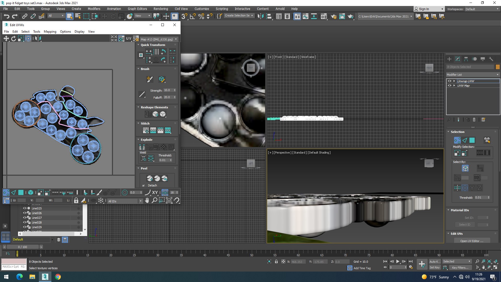 3D model Transportations Pop It Fidget Toys Set - TurboSquid 1812416